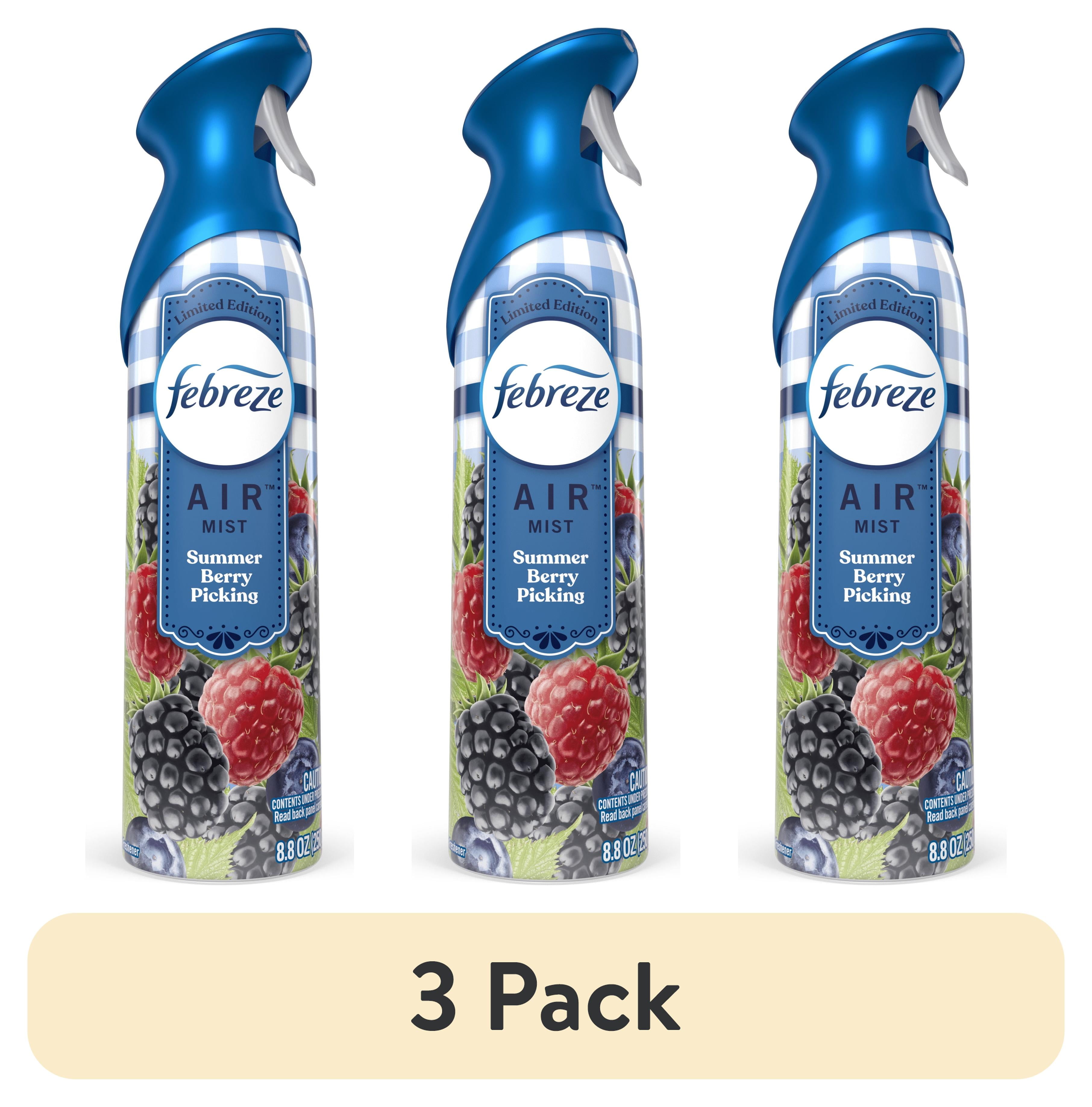 (3 pack) Febreze Air Freshener Spray, Odor-Fighting Room Spray, Summer ...