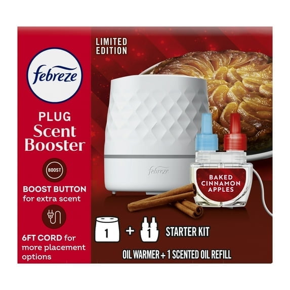 (3 pack) Febreze PLUG Scent Booster Starter Kit, Oil Diffuser, Air ...