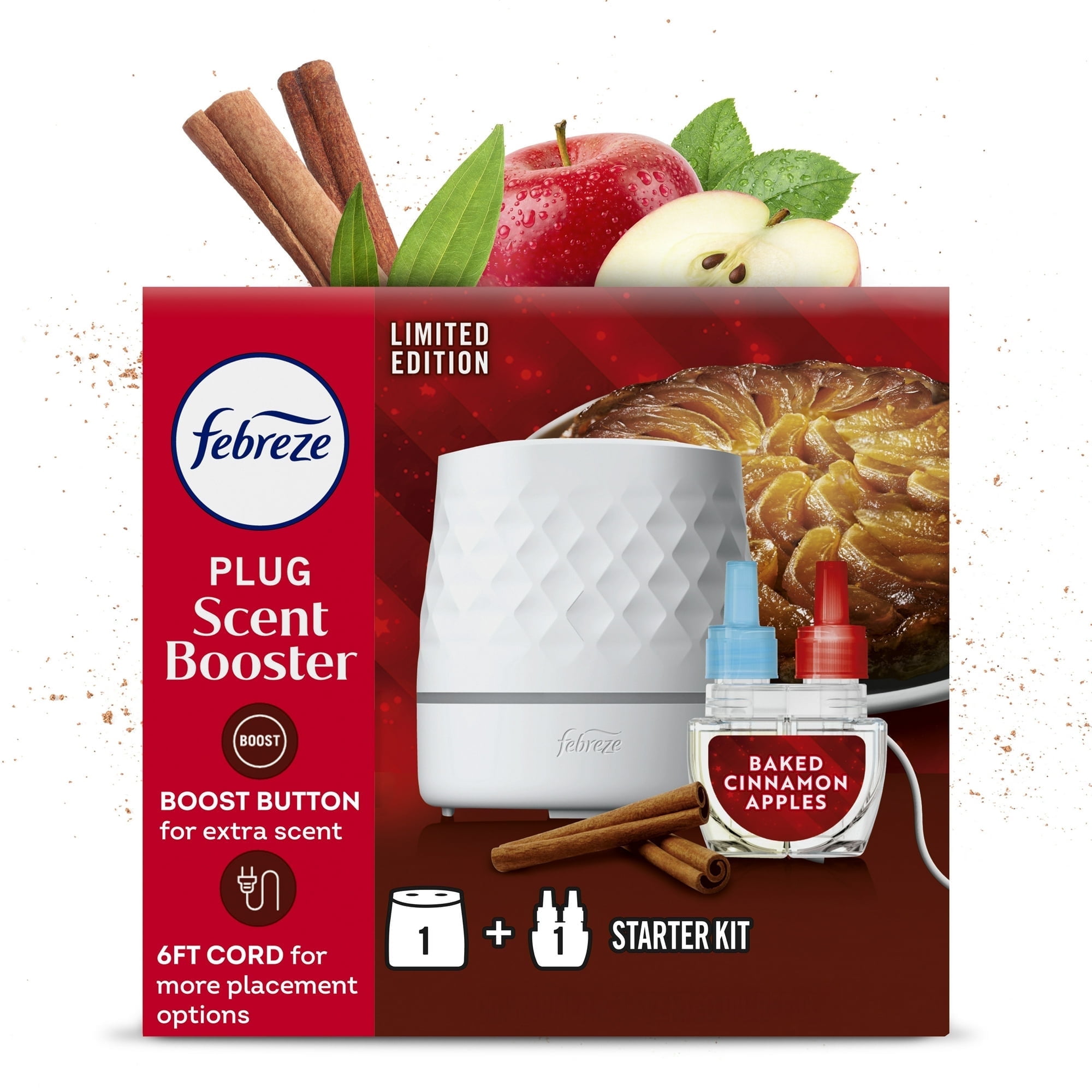 (3 pack) Febreze PLUG Scent Booster Starter Kit, Oil Diffuser, Air ...