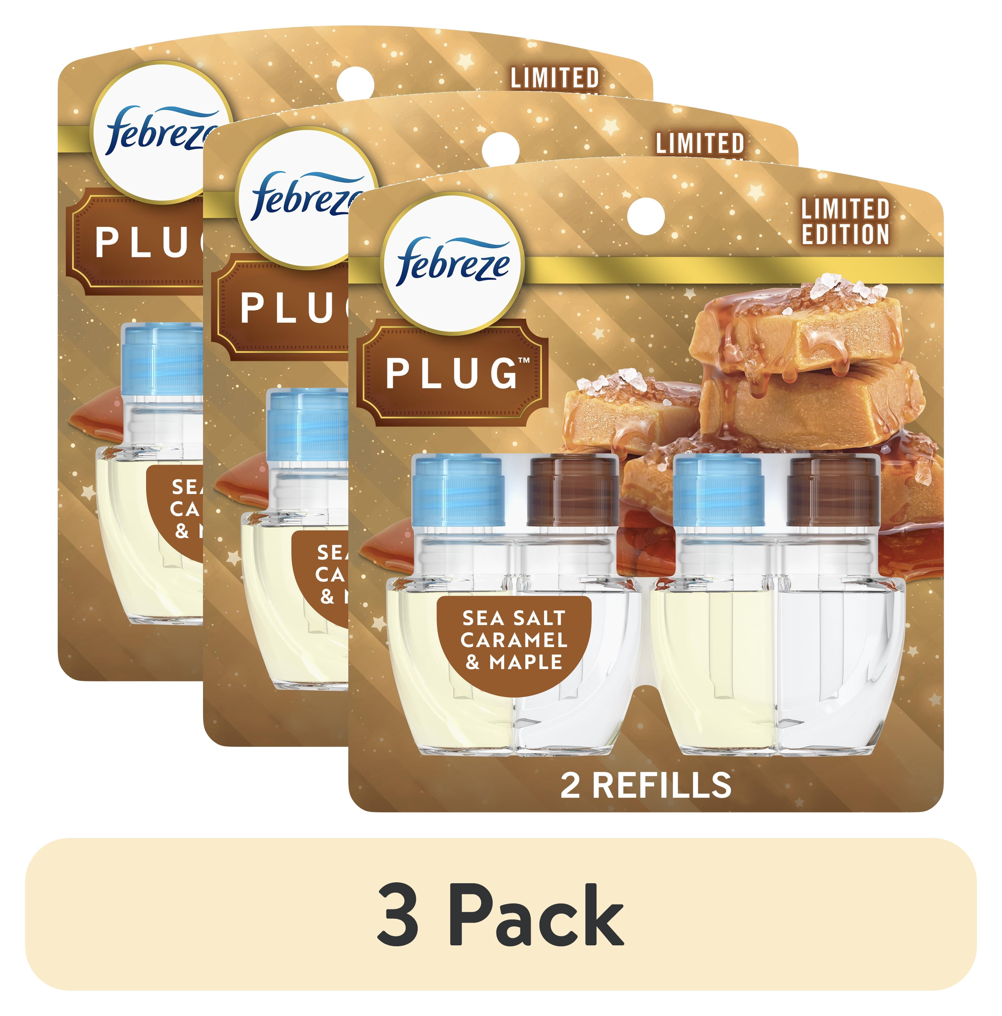(3 pack) Febreze Plug Refill Odor-Fighting Air Freshener Sea Salt ...