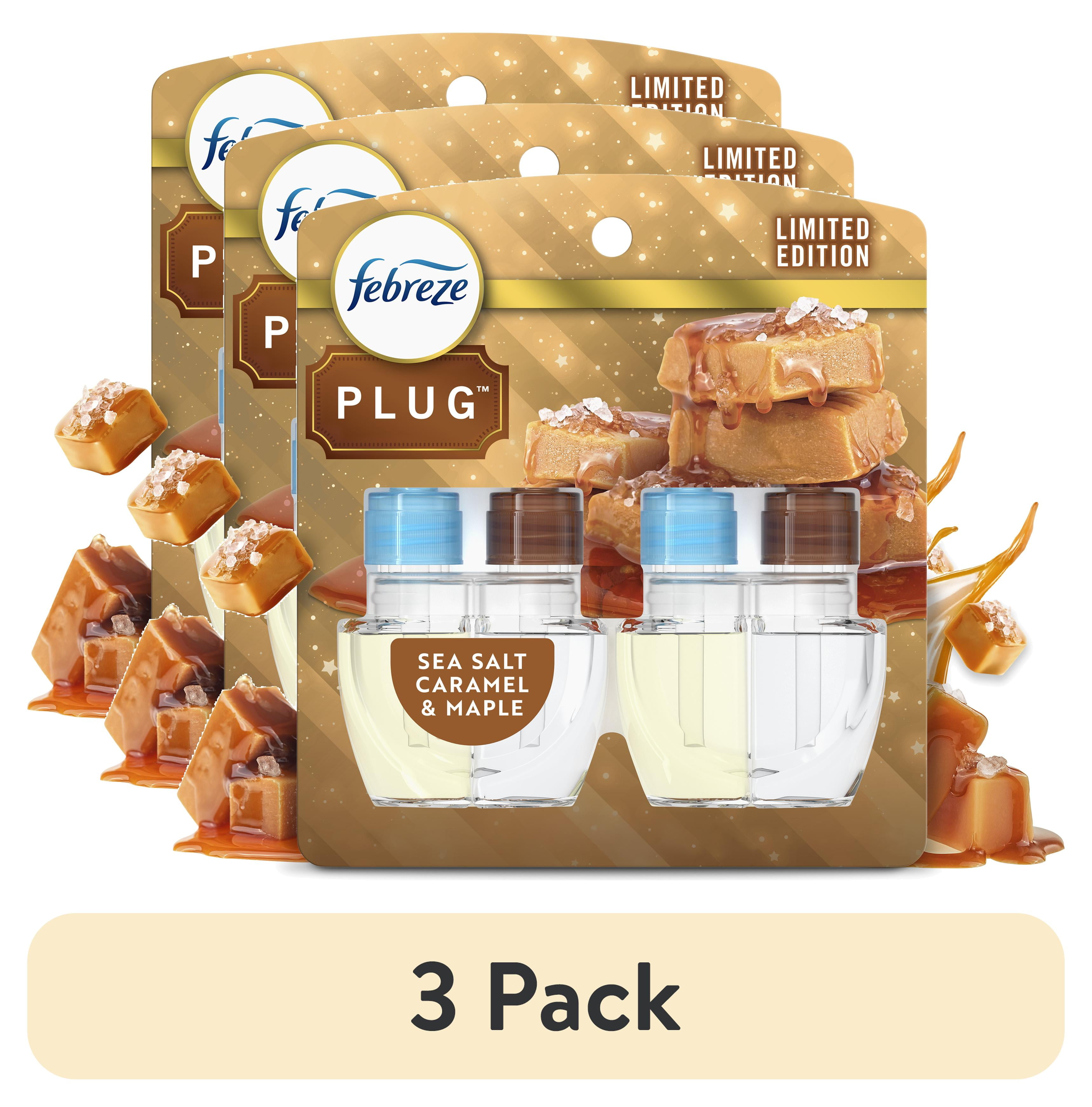 (3 pack) Febreze Plug Refill Odor-Fighting Air Freshener Sea Salt ...