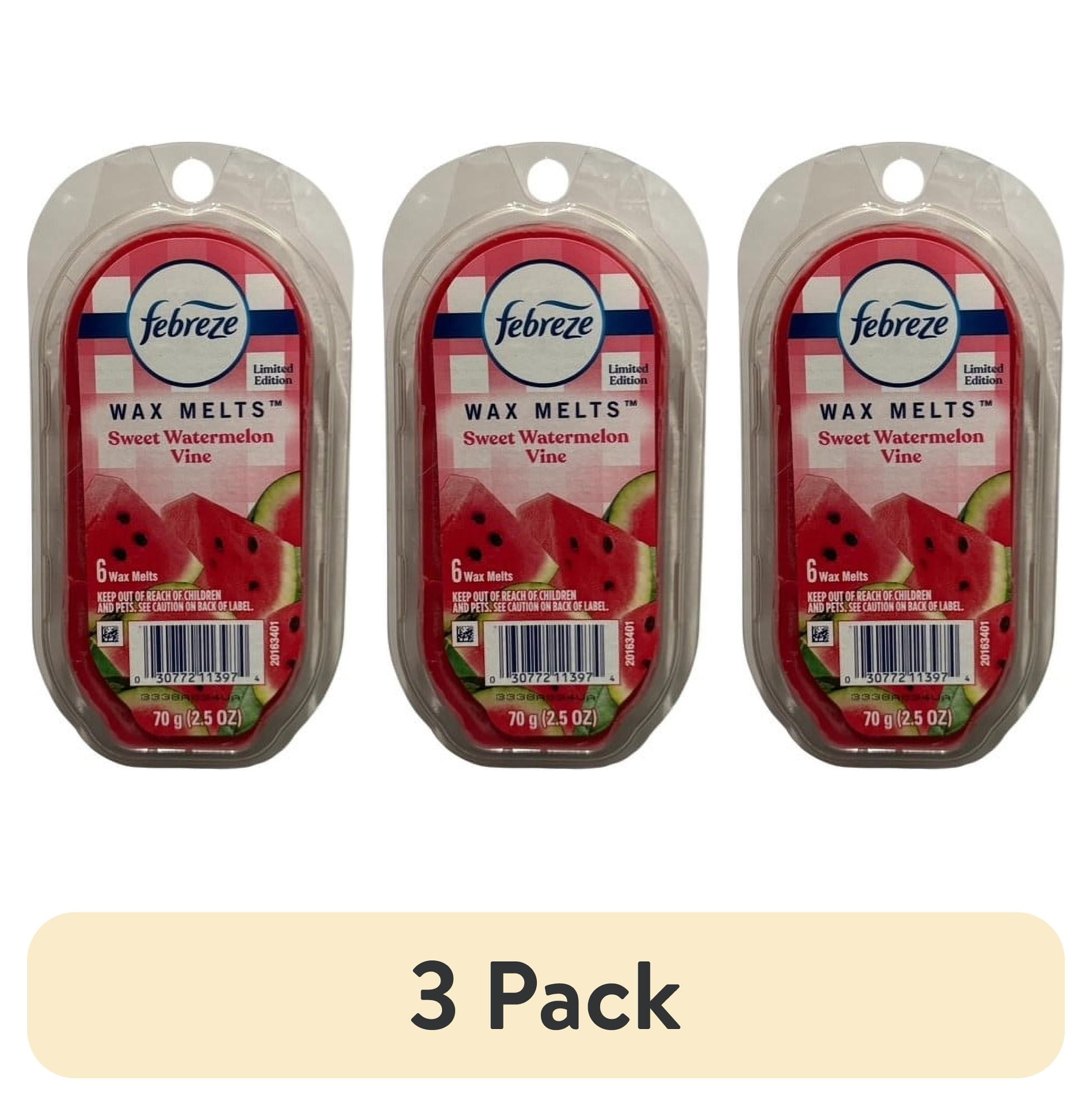 (3 pack) Febreze Wax Melts Air Freshener Refills, Sweet Watermelon Vine ...