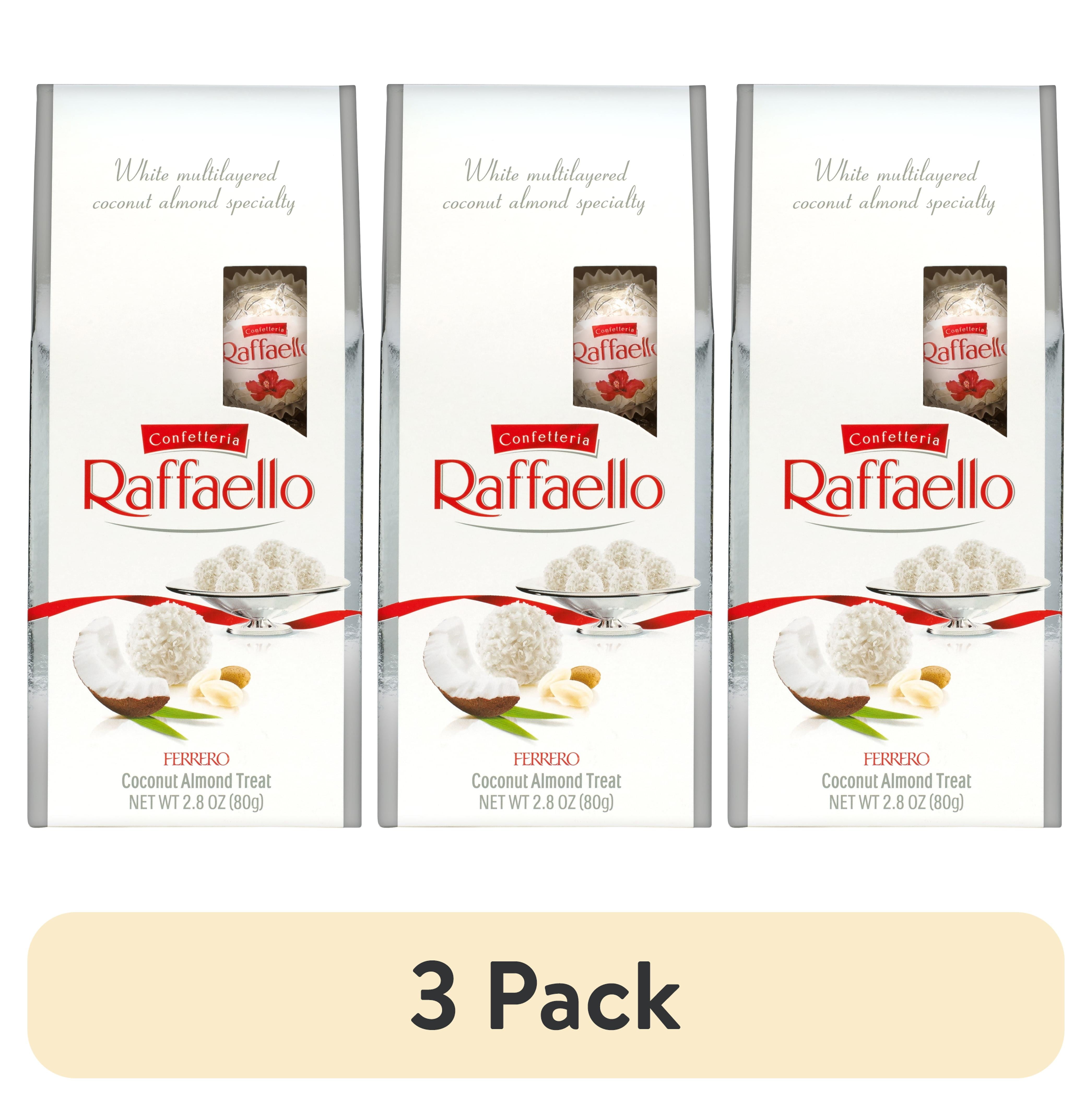 (3 pack) Ferrero Raffaello Almond Coconut Candy, 8 Count, Individually ...