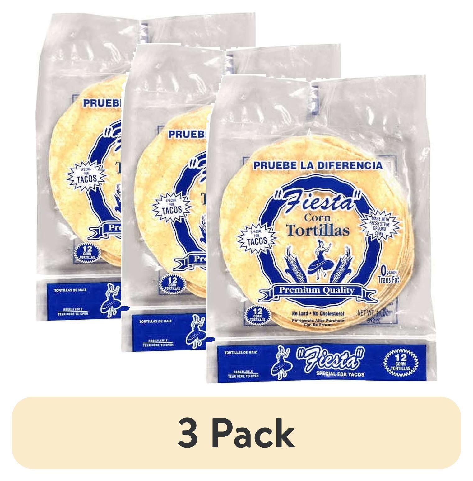 (3 pack) Fiesta Taco Size Corn Tortillas, 12 ct, 11 oz - Walmart.com