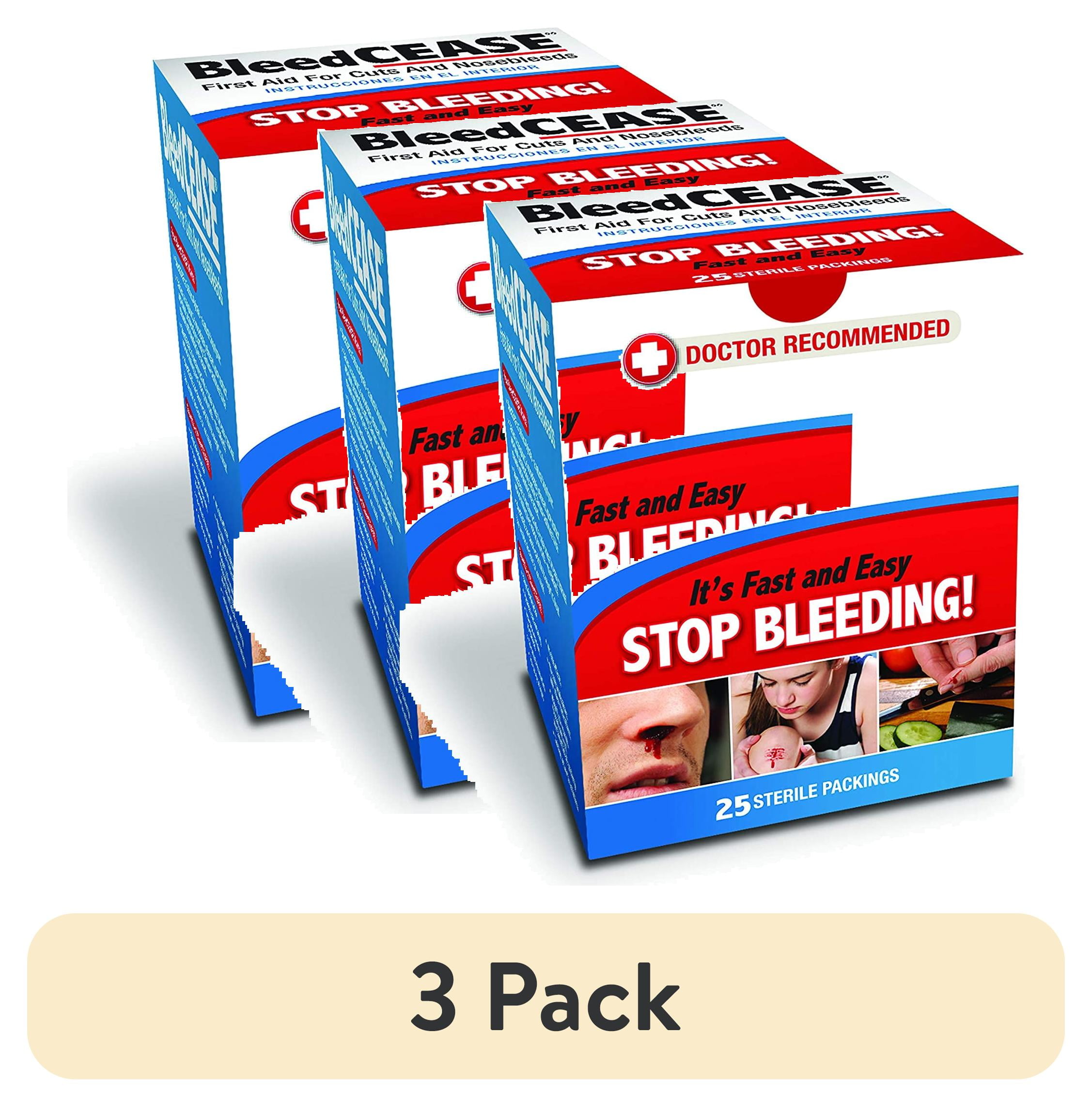 (3 pack) First Aid for Cuts and Nosebleeds Sterile Packings, 25 Count ...