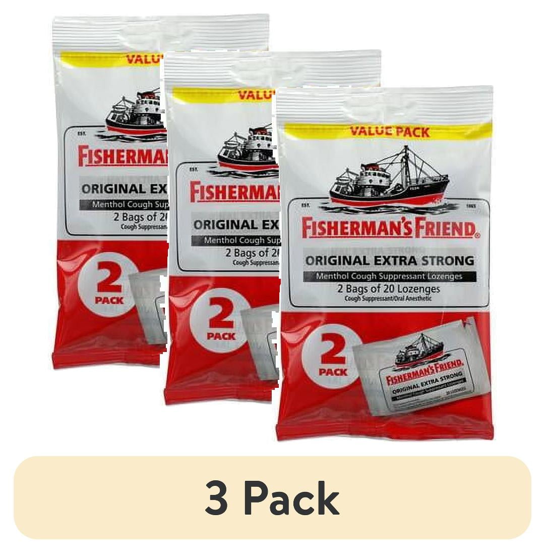 (3 pack) Fisherman's Friend Extra Strong Menthol Cough Suppressant ...