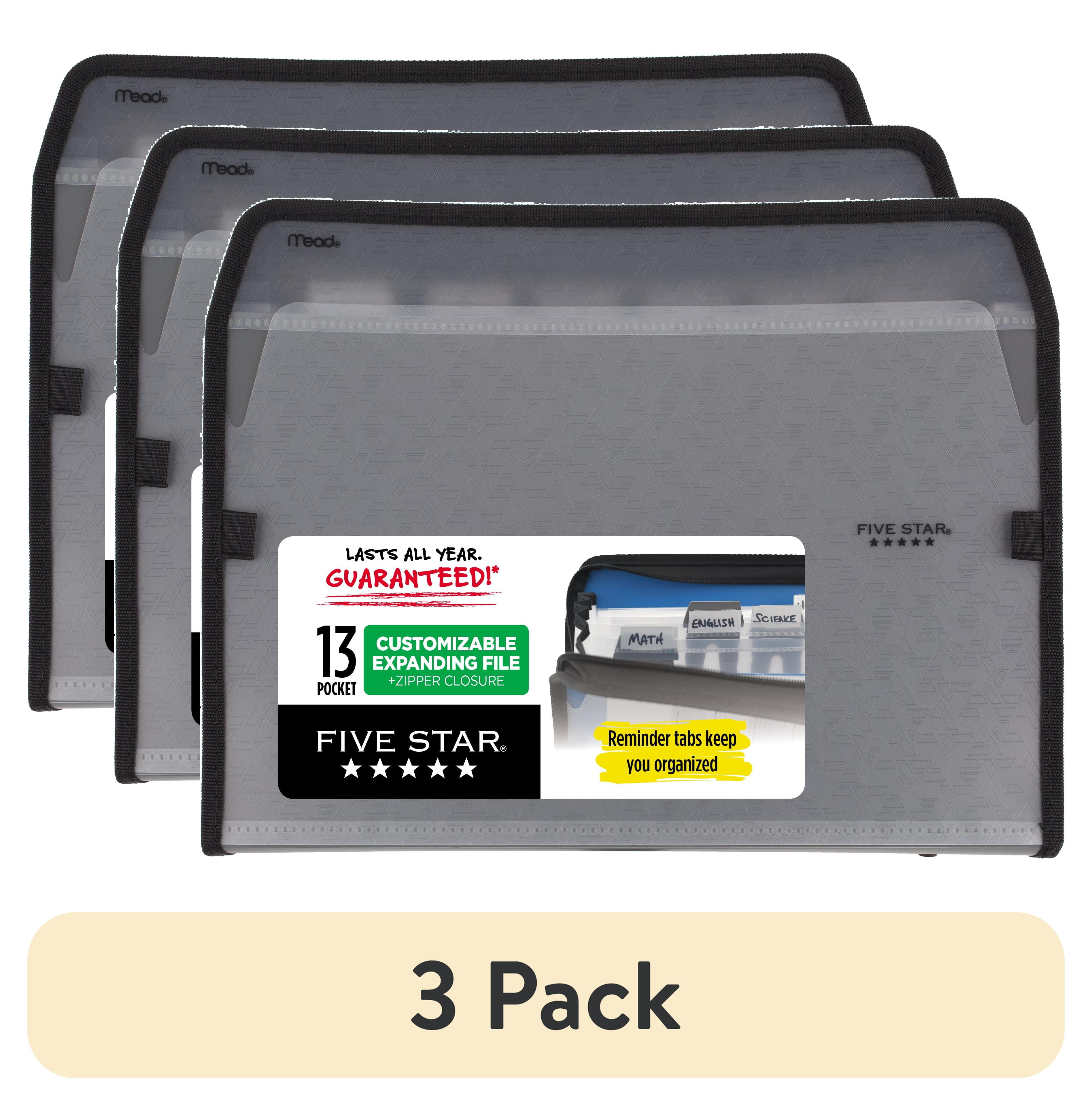(3 pack) Five Star 13-Pocket Expanding File with Reminder Tabs, 8 1/2 ...