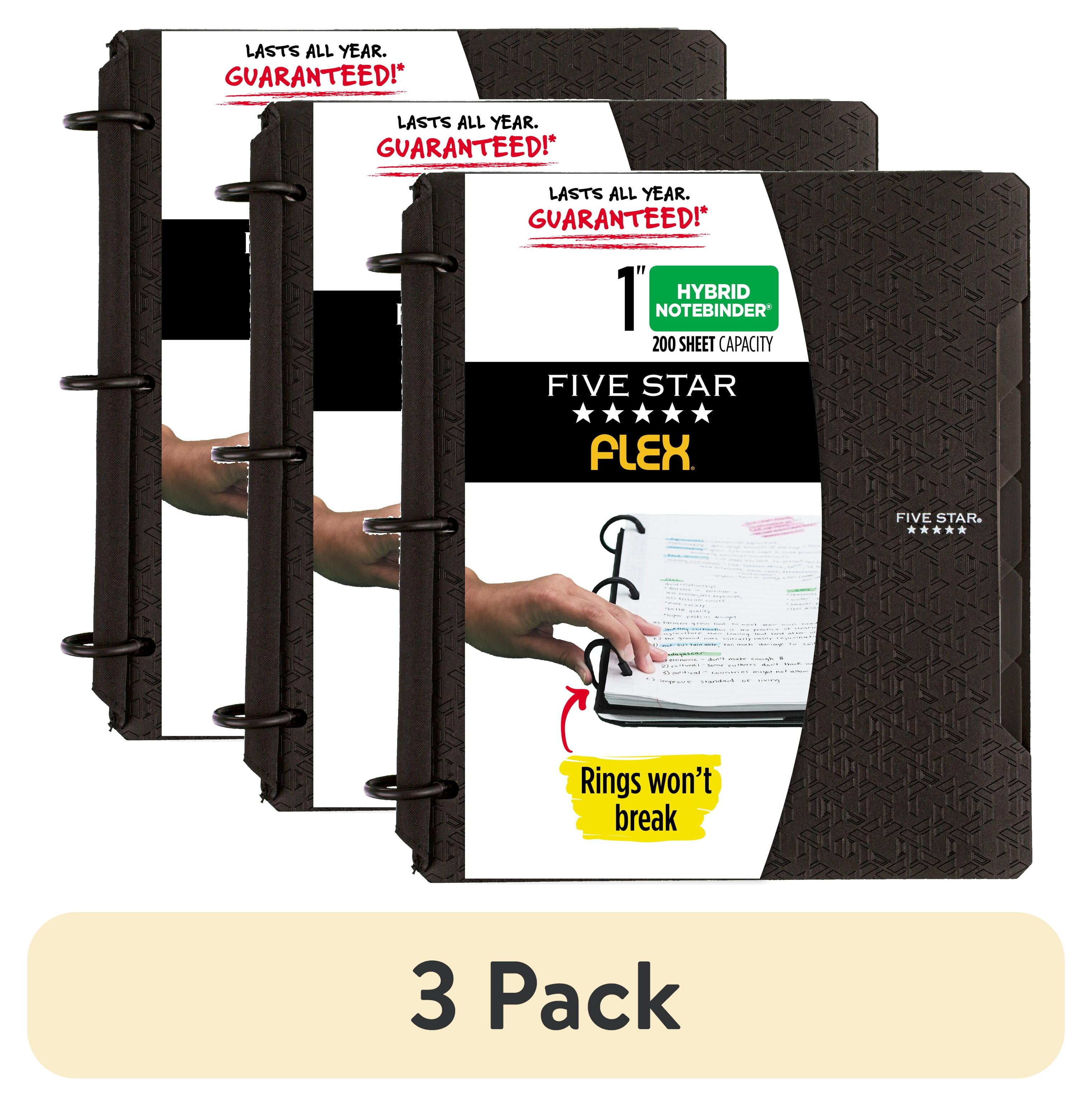 (3 pack) Five Star Flex 1 Refillable Notebook Black - Hot Deals ...