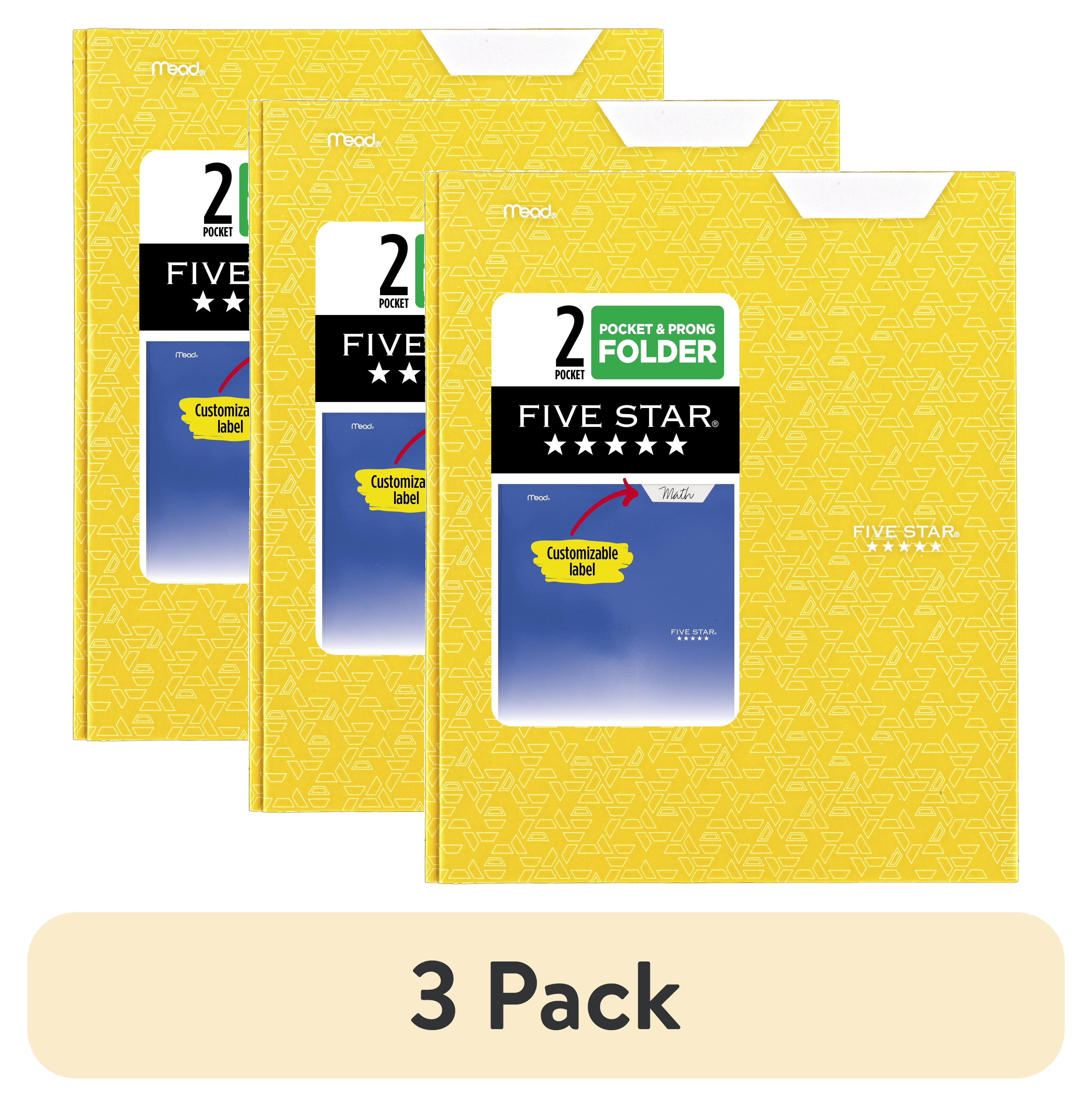 (3 pack) Five Star Pocket and Prong Paper Folder, Harvest Yellow ...
