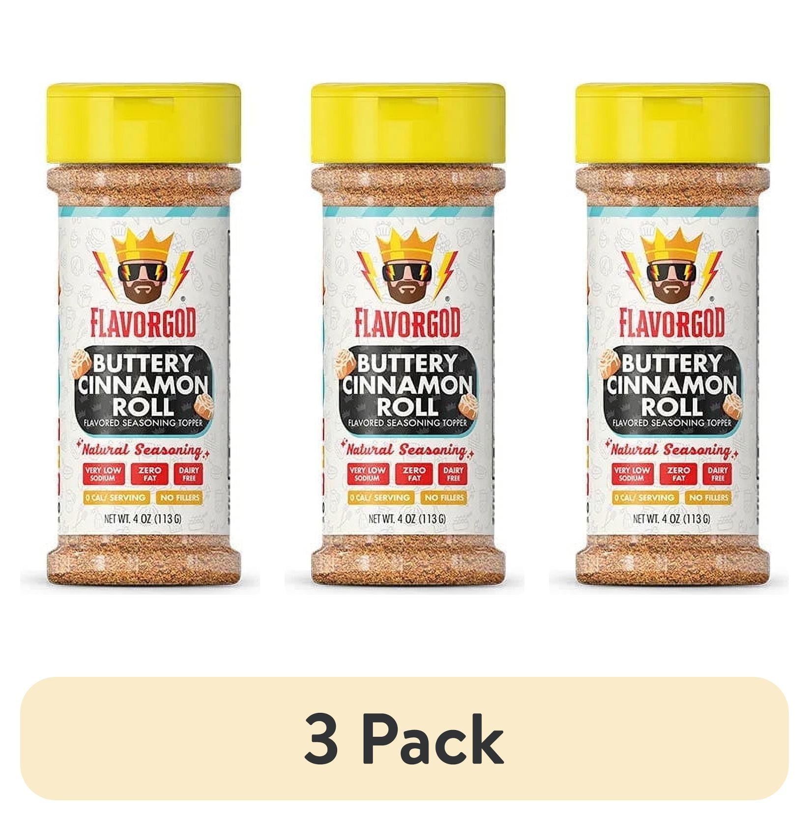 (3 pack) FlavorGod Buttery Cinnamon Roll Topper - Walmart.com