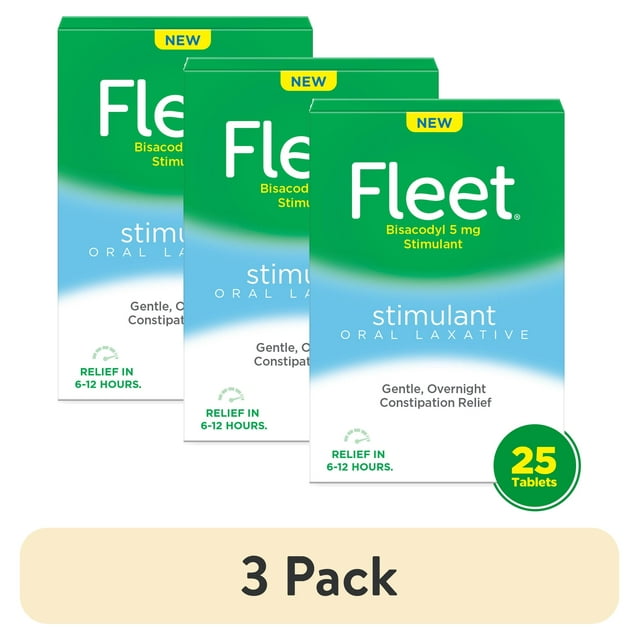 (3 pack) Fleet Laxative, Oral Laxative Stimulant, Overnight ...