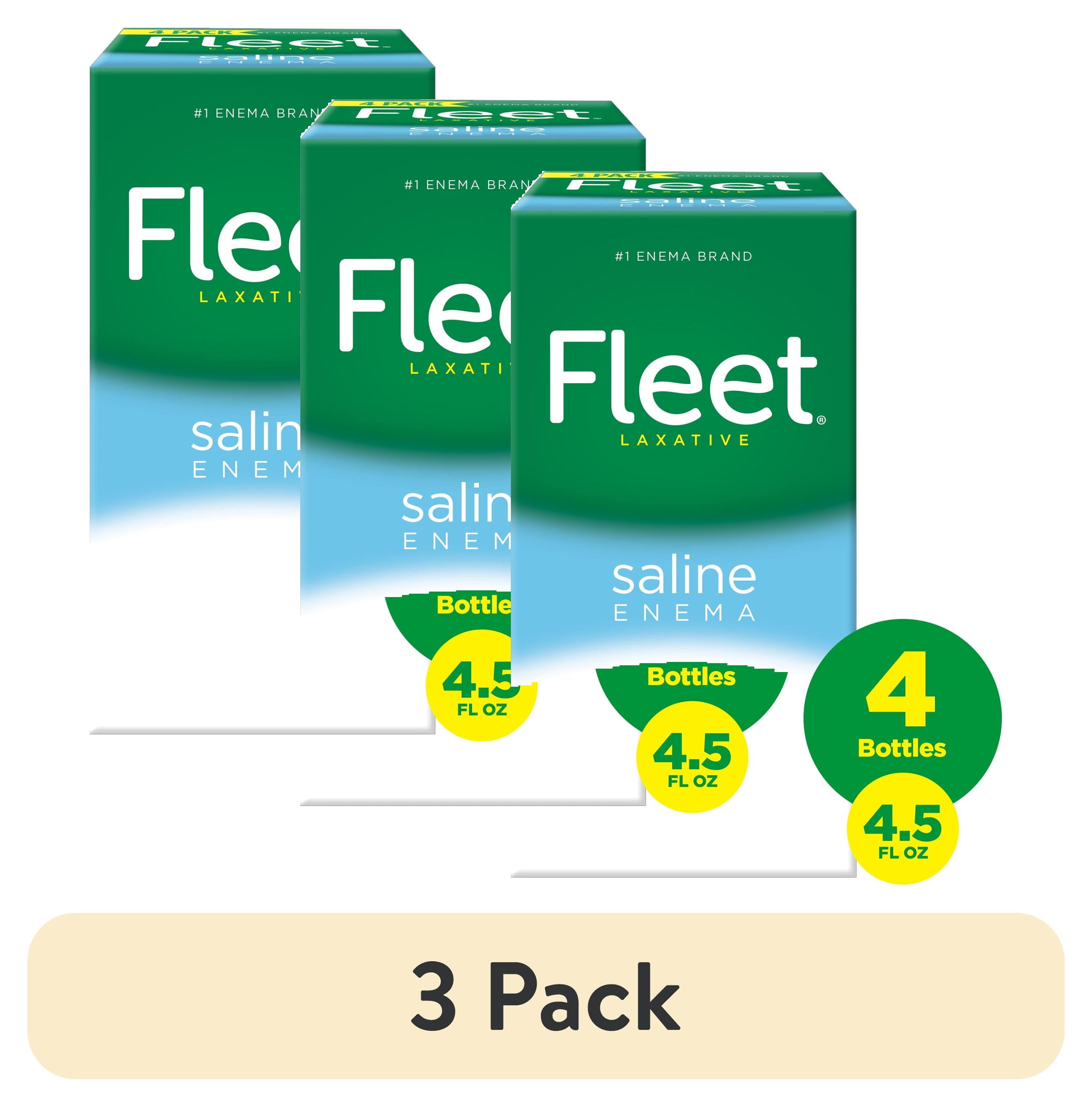 (3 pack) Fleet Laxatives, Saline Enema for Adult Constipation Relief ...