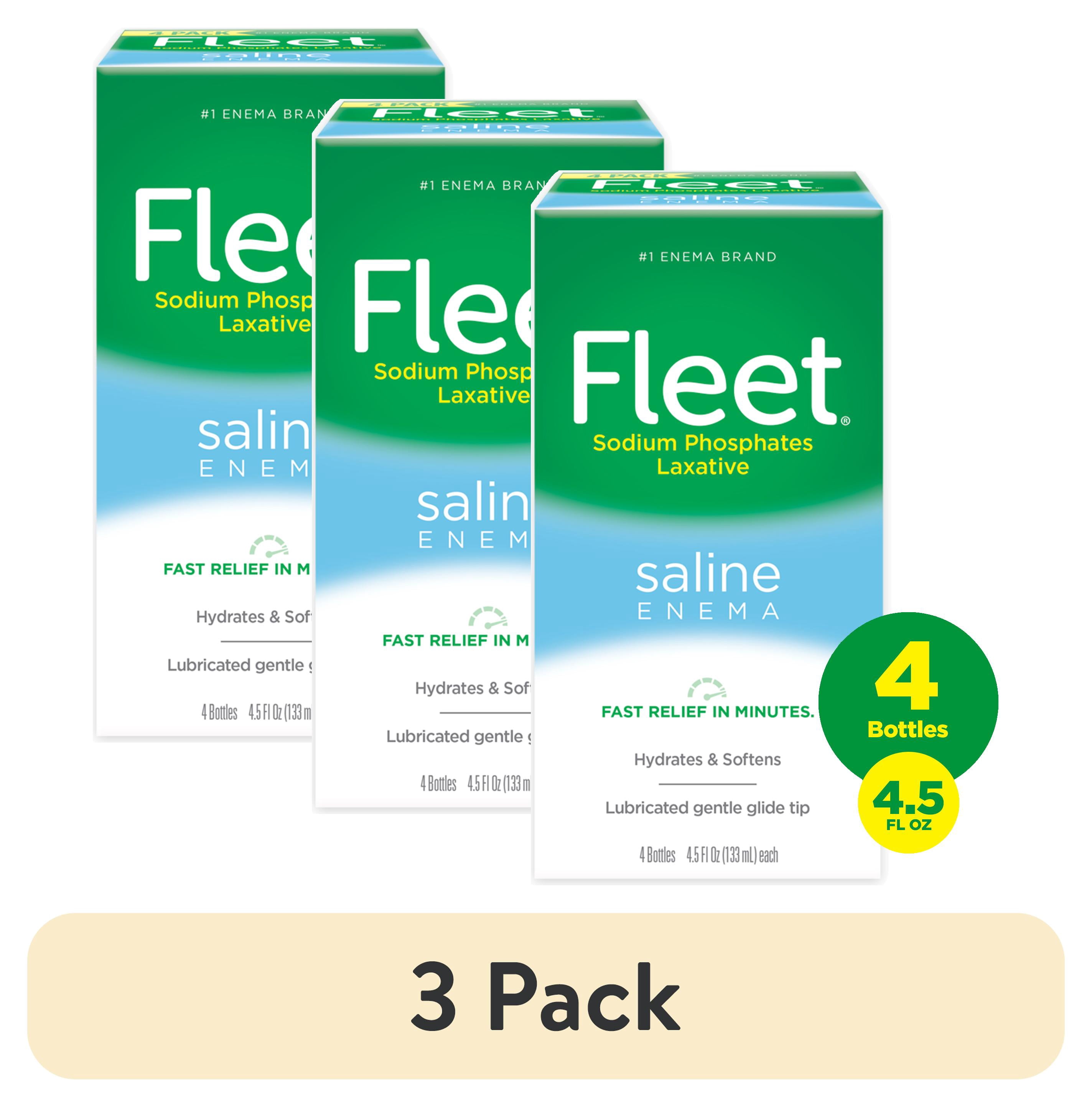 (3 pack) Fleet Laxatives, Saline Enema for Adult Constipation Relief ...