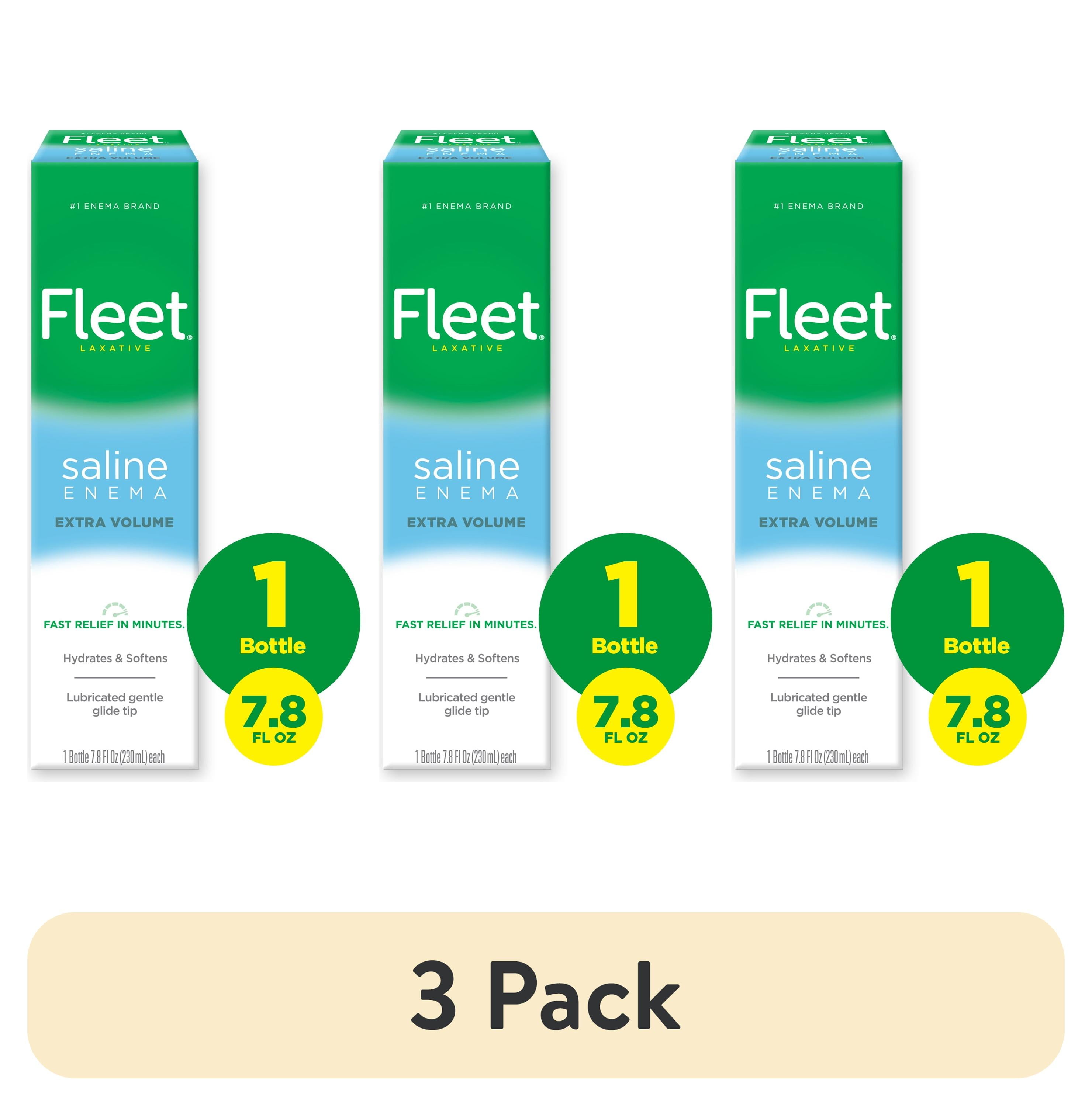(3 pack) Fleet Laxatives, Saline Enema for Adult Constipation Relief ...