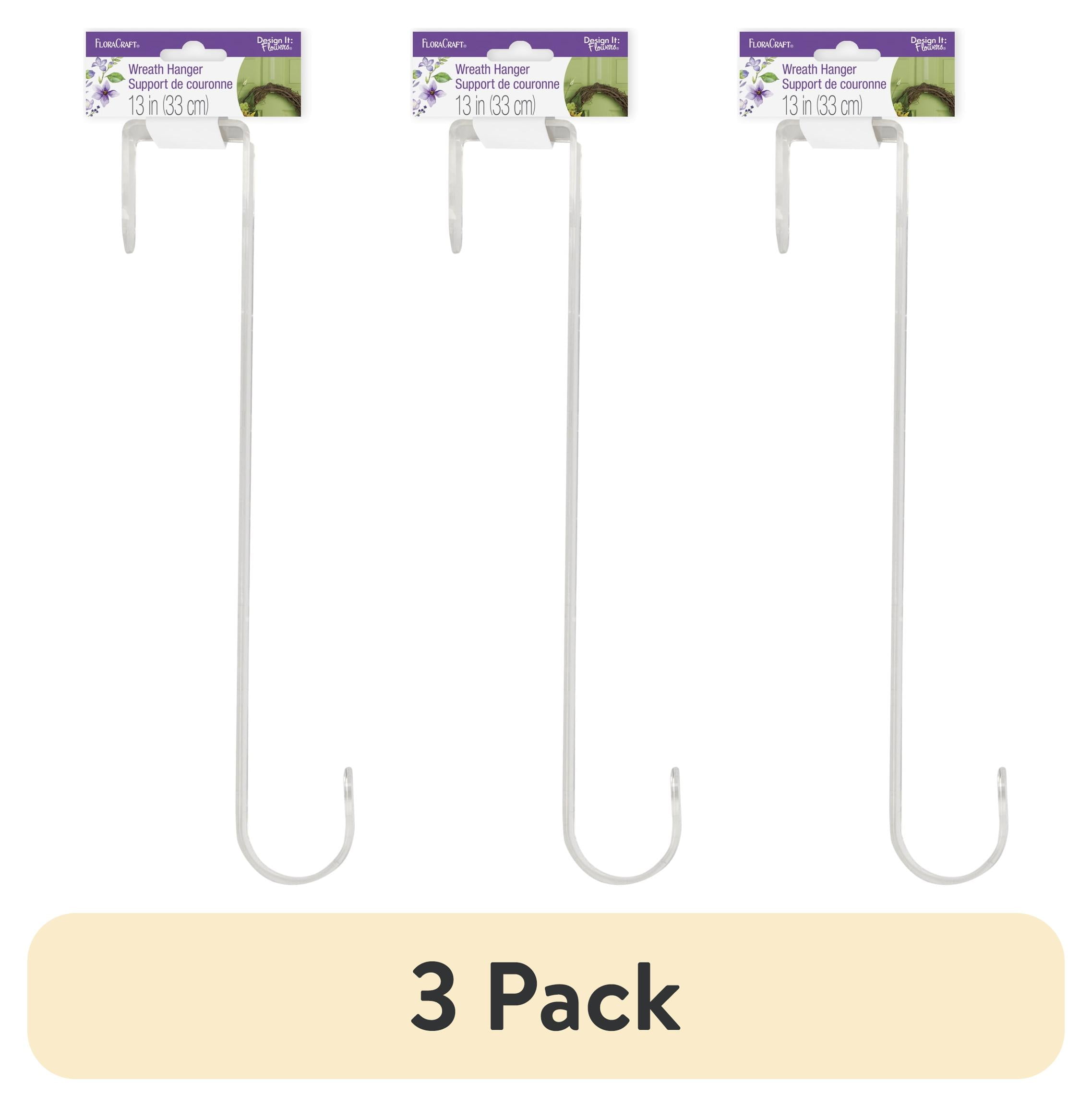 (3 pack) FloraCraft Acrylic Wreath Hanger 13 inch Clear - Walmart.com