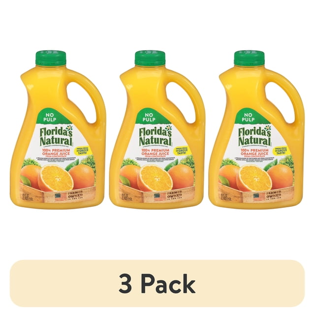 (3 pack) Florida's Natural Orange Juice No Pulp 89 oz - Walmart.com