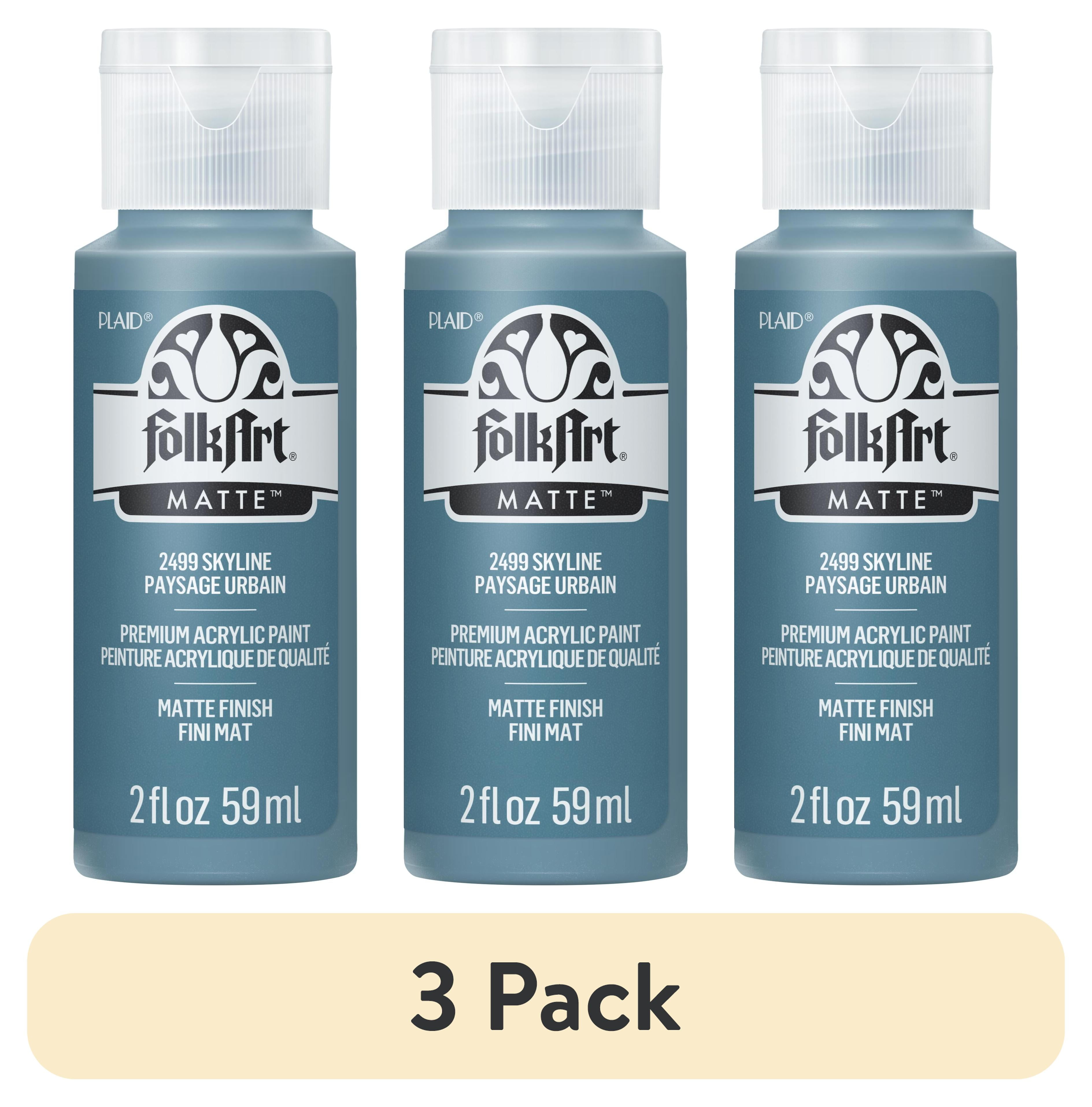 (3 pack) FolkArt Acrylic Craft Paint, Matte Finish, Skyline, 2 fl oz ...