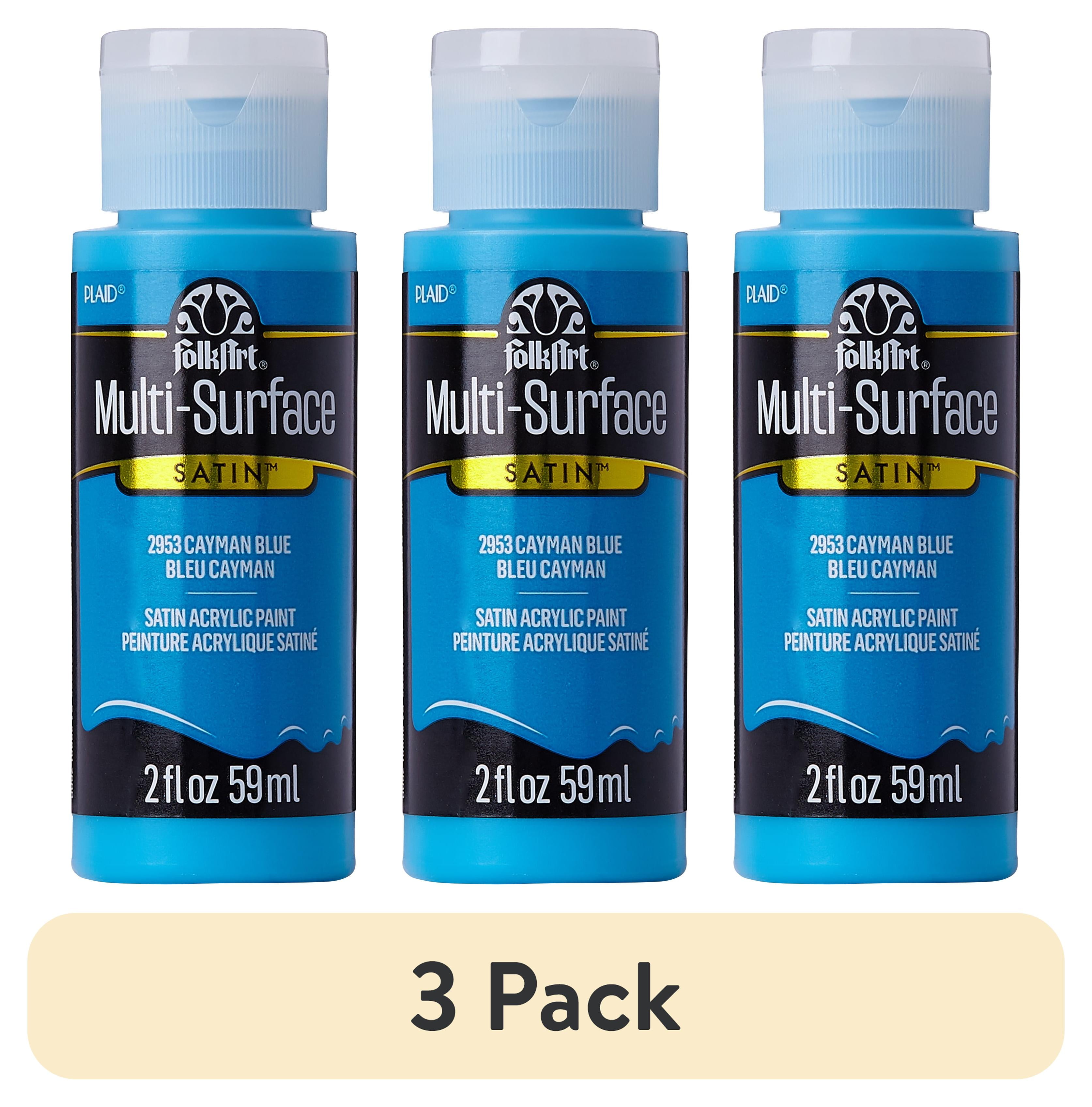 (3 pack) FolkArt Multi-Surface Acrylic Craft Paint, Satin Finish ...