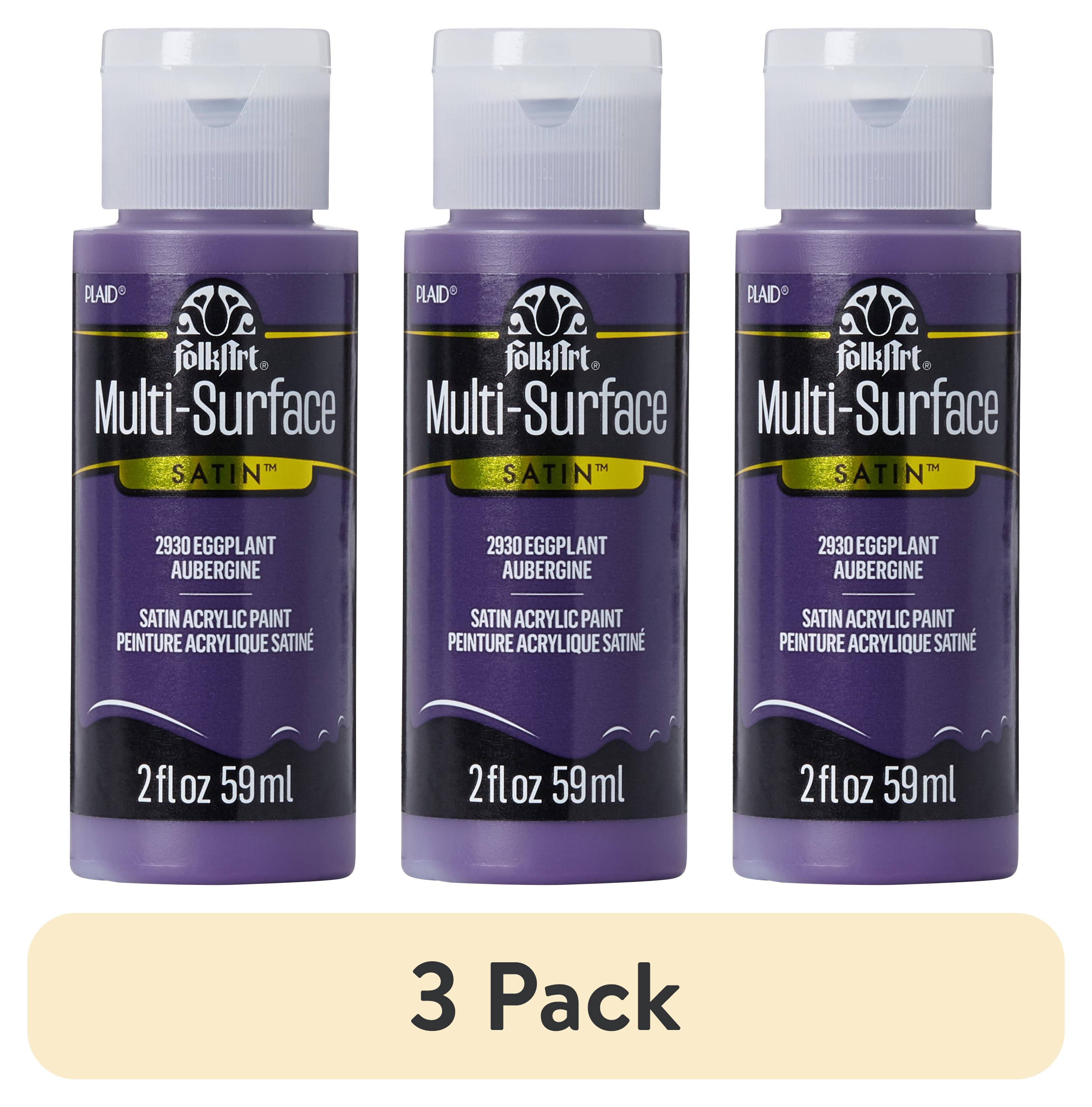 (3 pack) FolkArt Multi-Surface Acrylic Craft Paint, Satin Finish ...