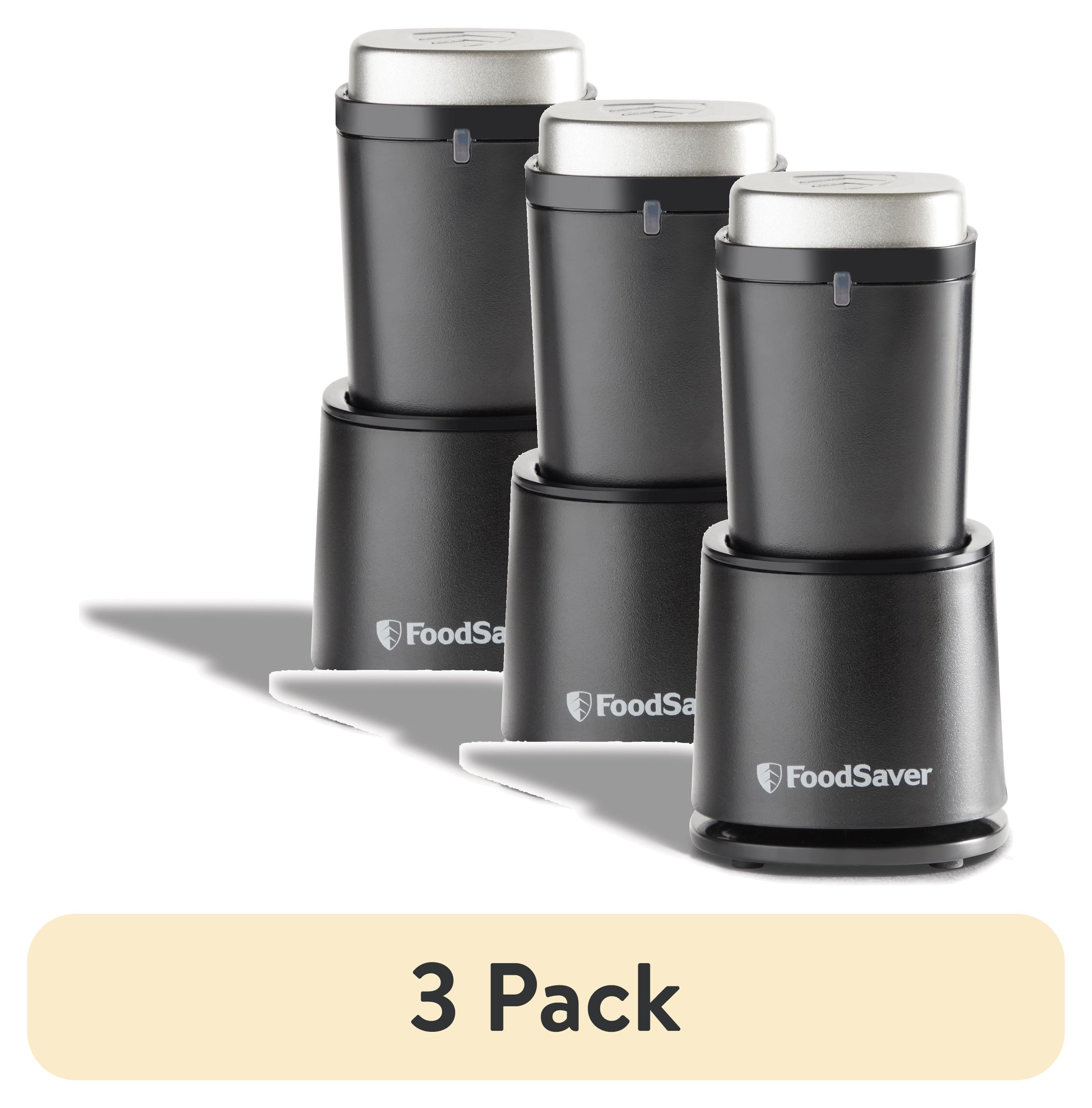 (3 pack) FoodSaver V1100 Cordless Handheld Food Vacuum Sealer, Black - Walmart.com