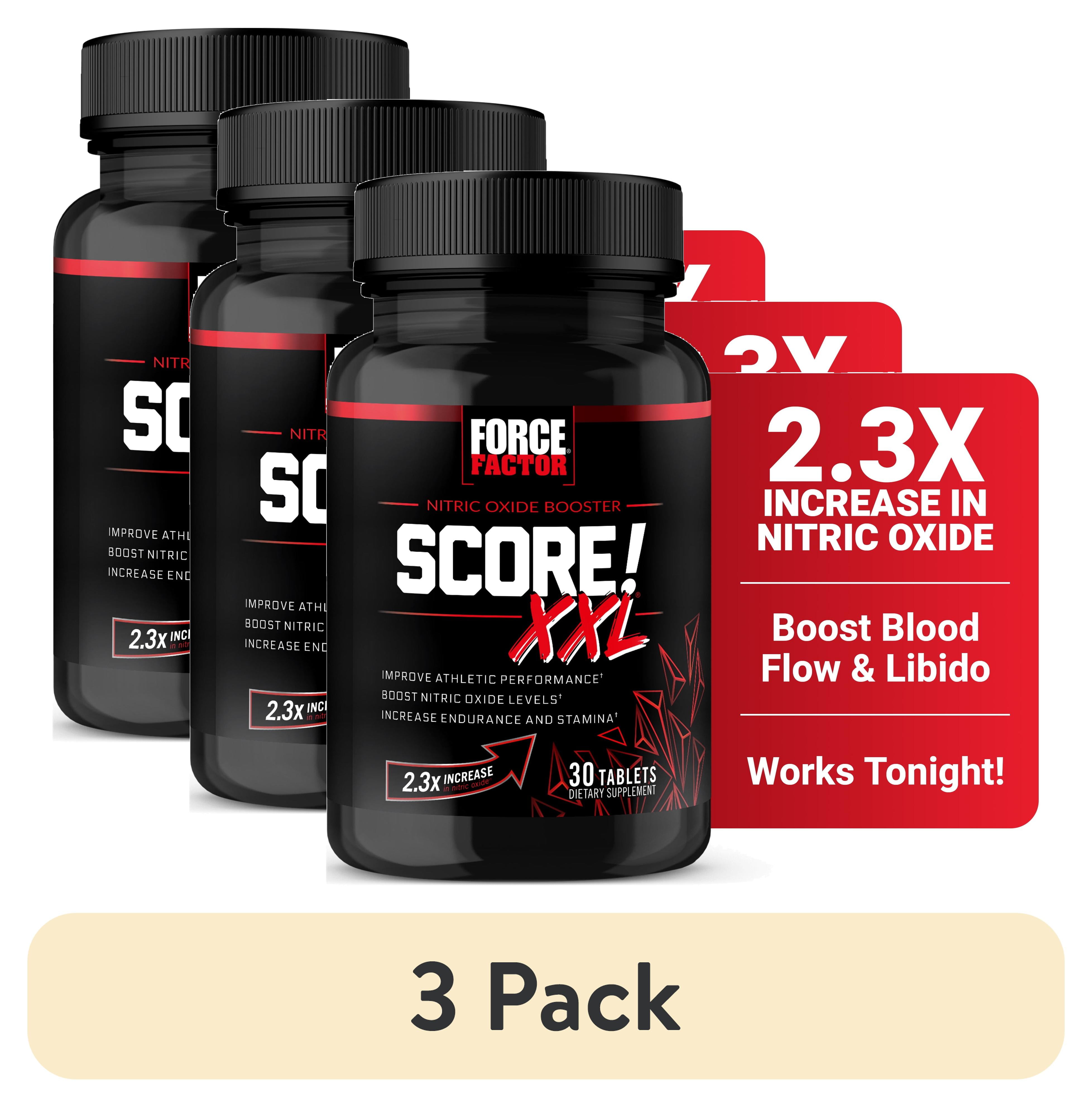 (3 pack) Force Factor SCORE! XXL, Nitric Oxide Booster for Men with L ...