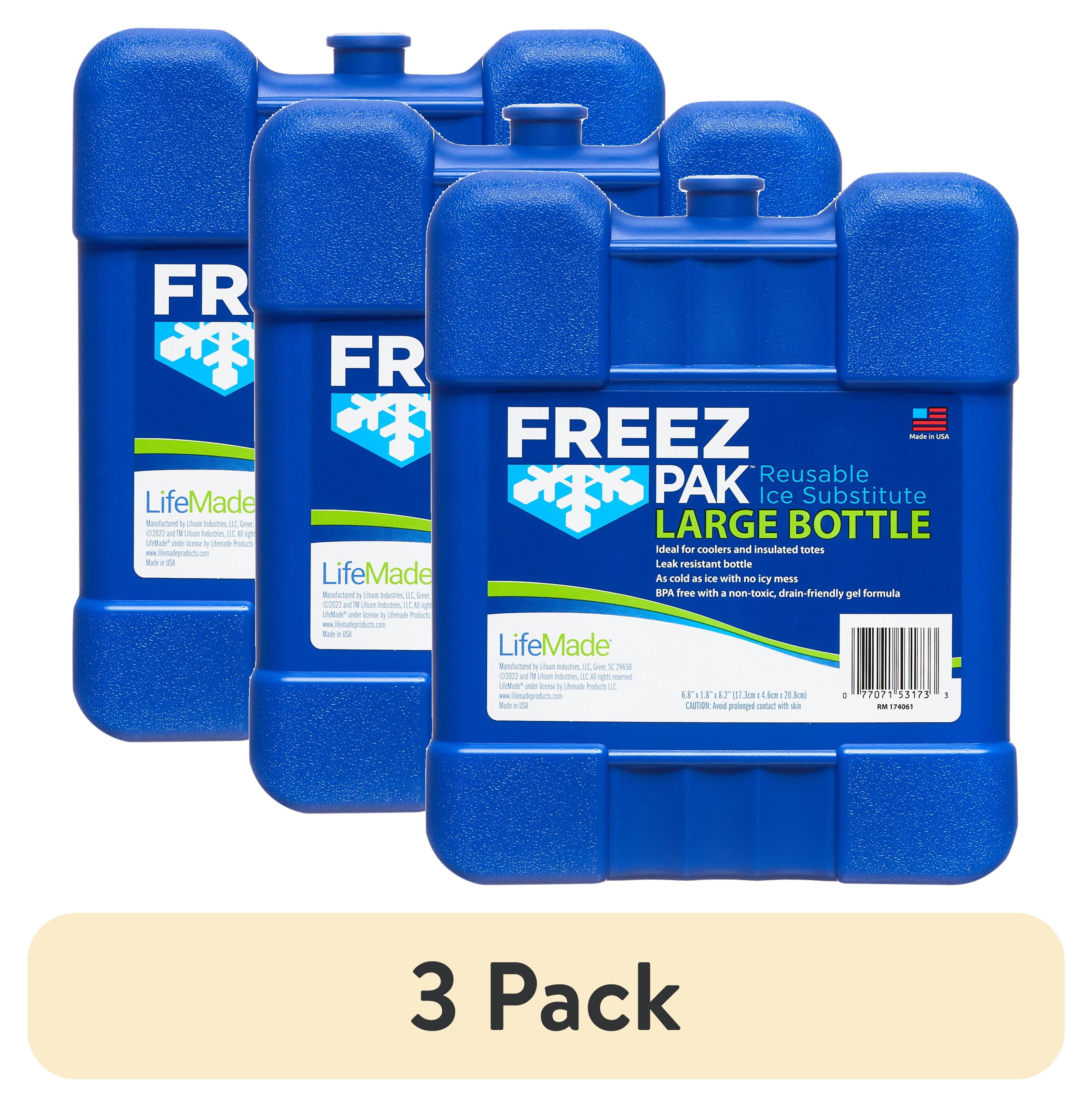 (3 pack) Freez Pak Large Ice Pack Reusable Ice Substitute Hard Shell ...