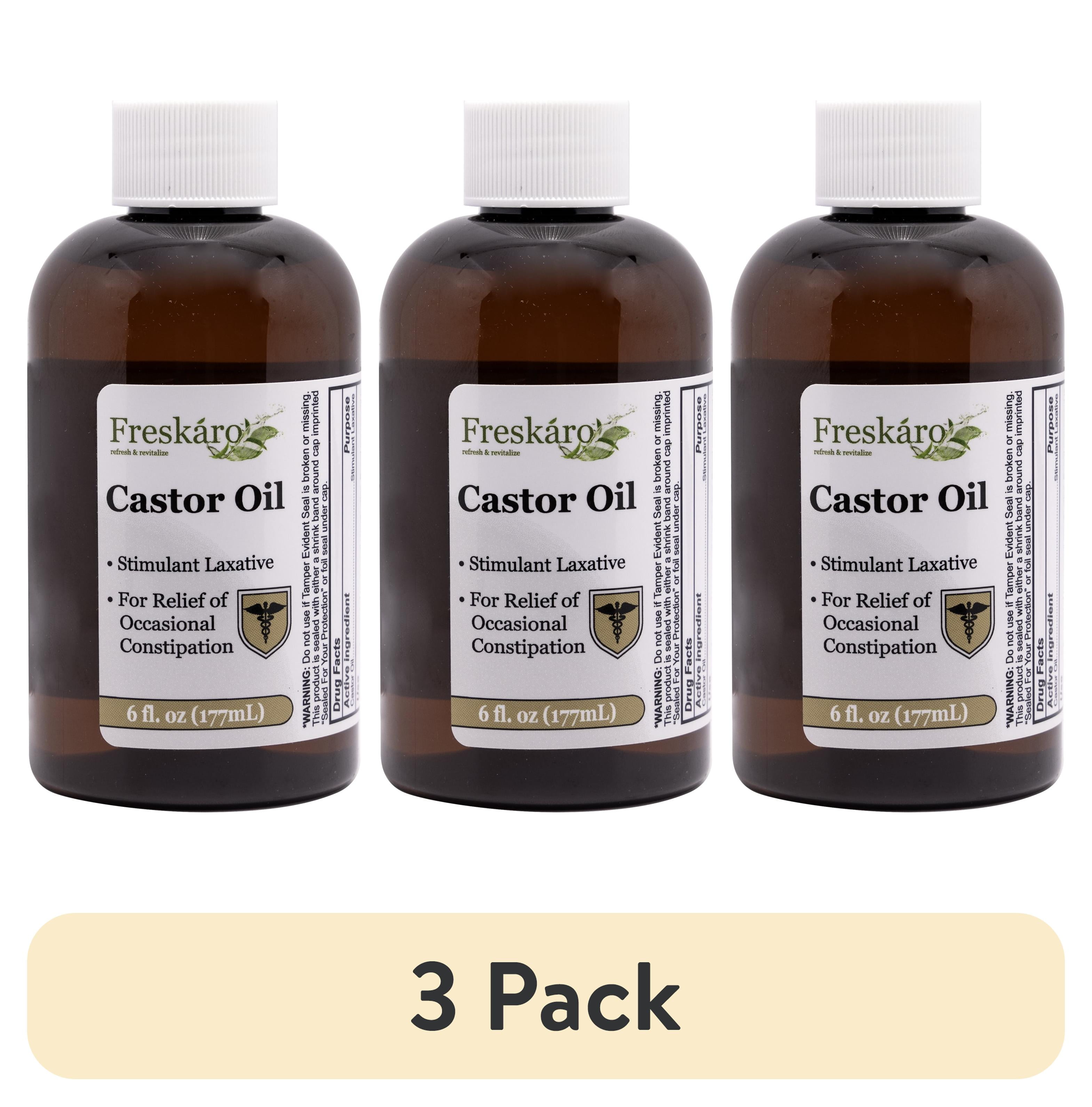 (3 pack) Freskaro Castor Oil Stimulant Laxative 6fl oz - Walmart.com