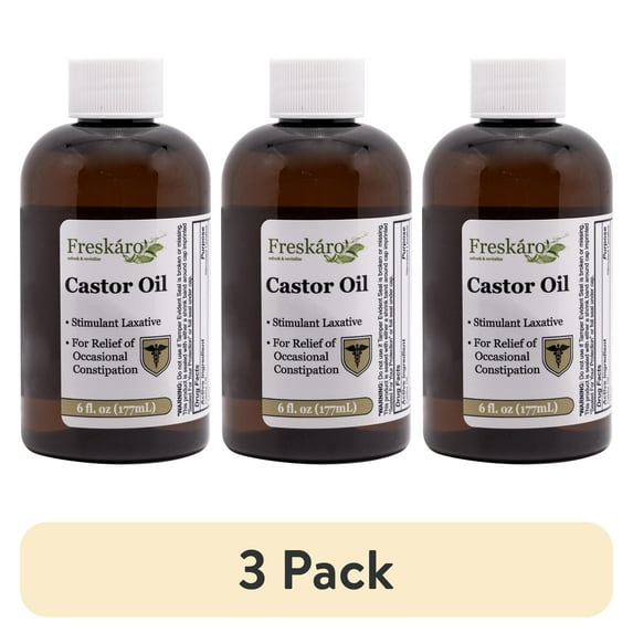 (3 pack) Freskaro Castor Oil 100% Pure Boost Hair Growth , Immune ...