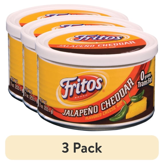(3 pack) Fritos Flavored Cheese Dip Jalapeno Cheddar, 9 Oz, Canister ...
