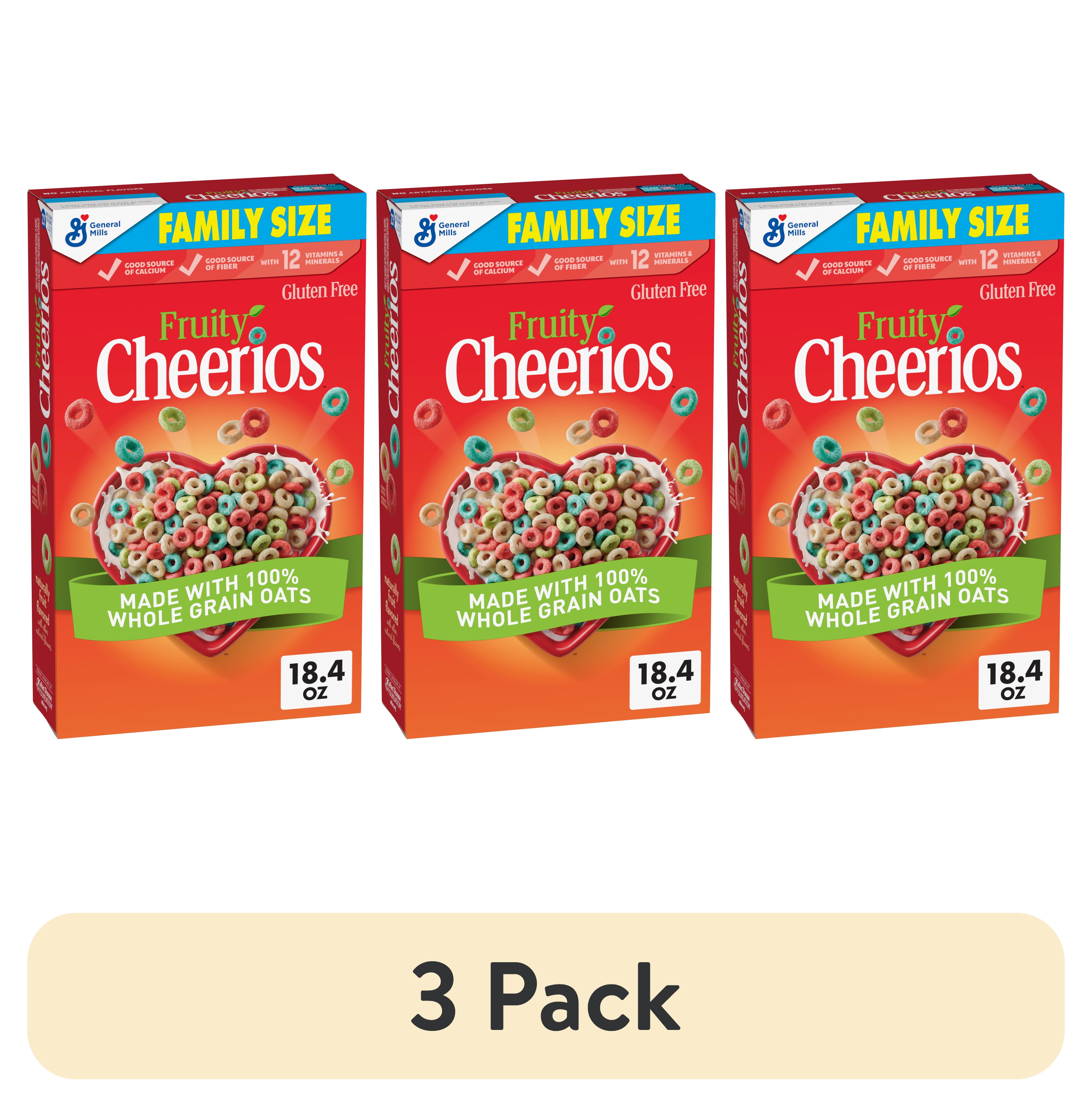 (3 pack) Fruity Cheerios, Heart Healthy Whole Grain Oat Cereal, Gluten ...