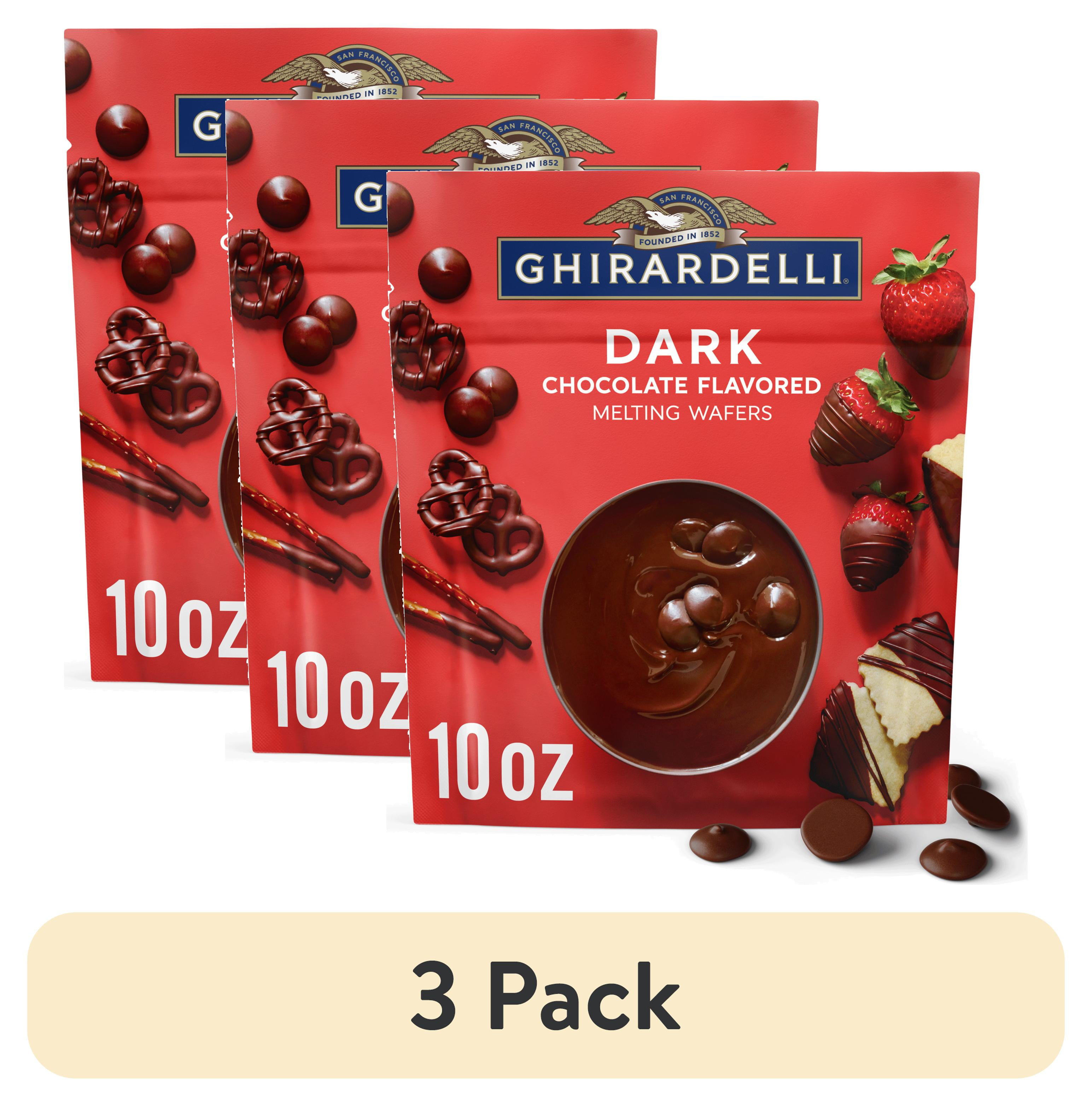 3 Pack Ghirardelli Dark Chocolate Flavored Melting Wafers 10 Oz Bag