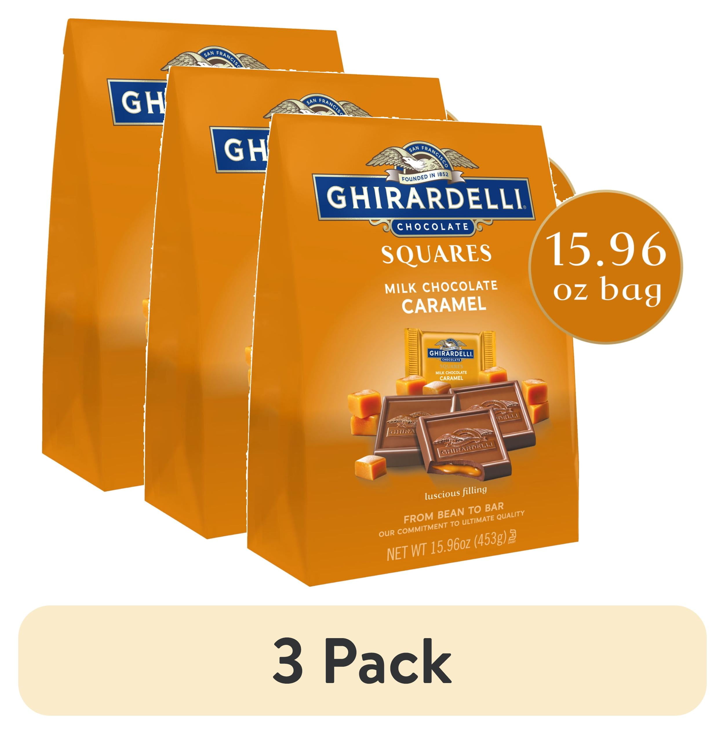 (3 pack) GHIRARDELLI Milk Chocolate Candy SQUARES with Caramel Filling ...