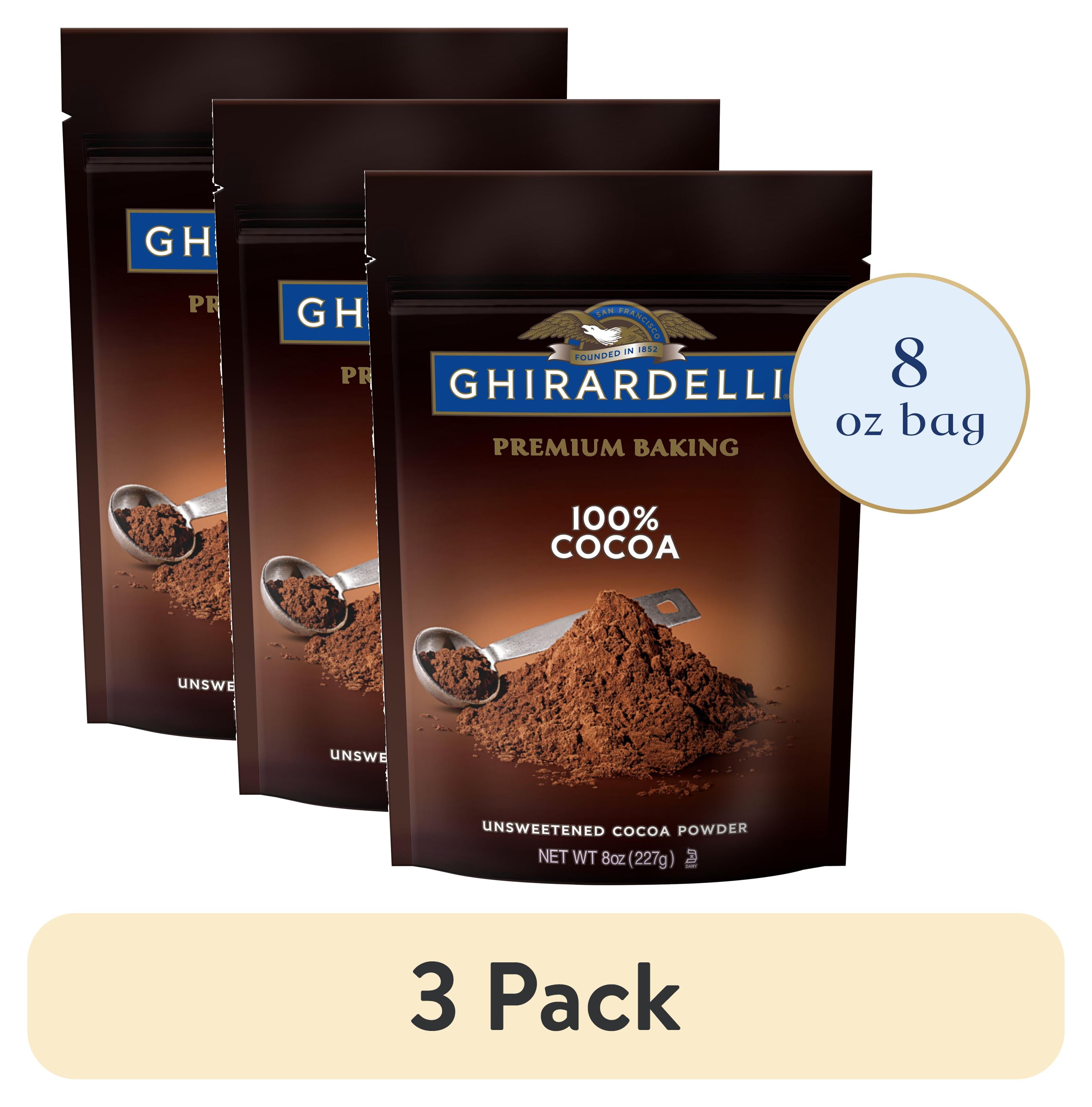 (3 pack) GHIRARDELLI Premium Baking Cocoa 100% Unsweetened Cocoa Powder ...