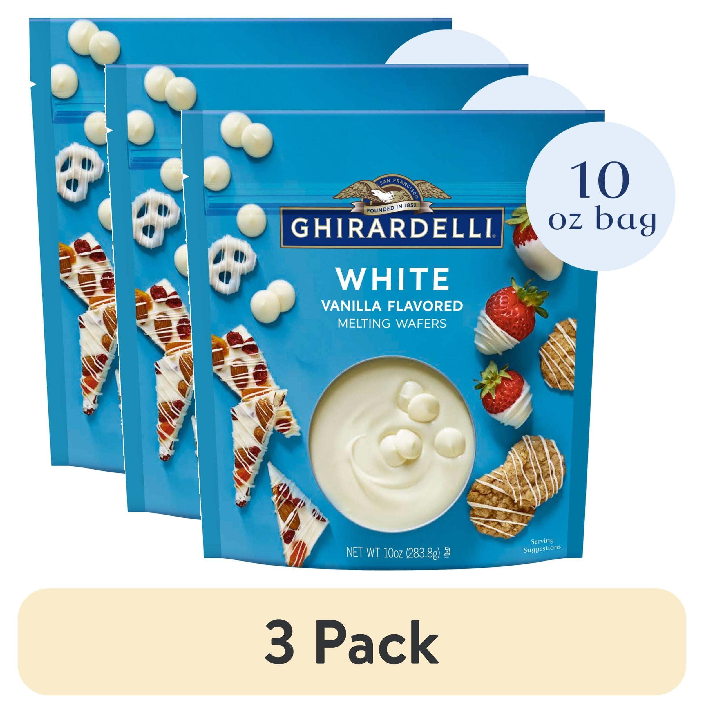 (3 pack) GHIRARDELLI White Vanilla Flavored Melting Wafers, 10 oz Bag ...
