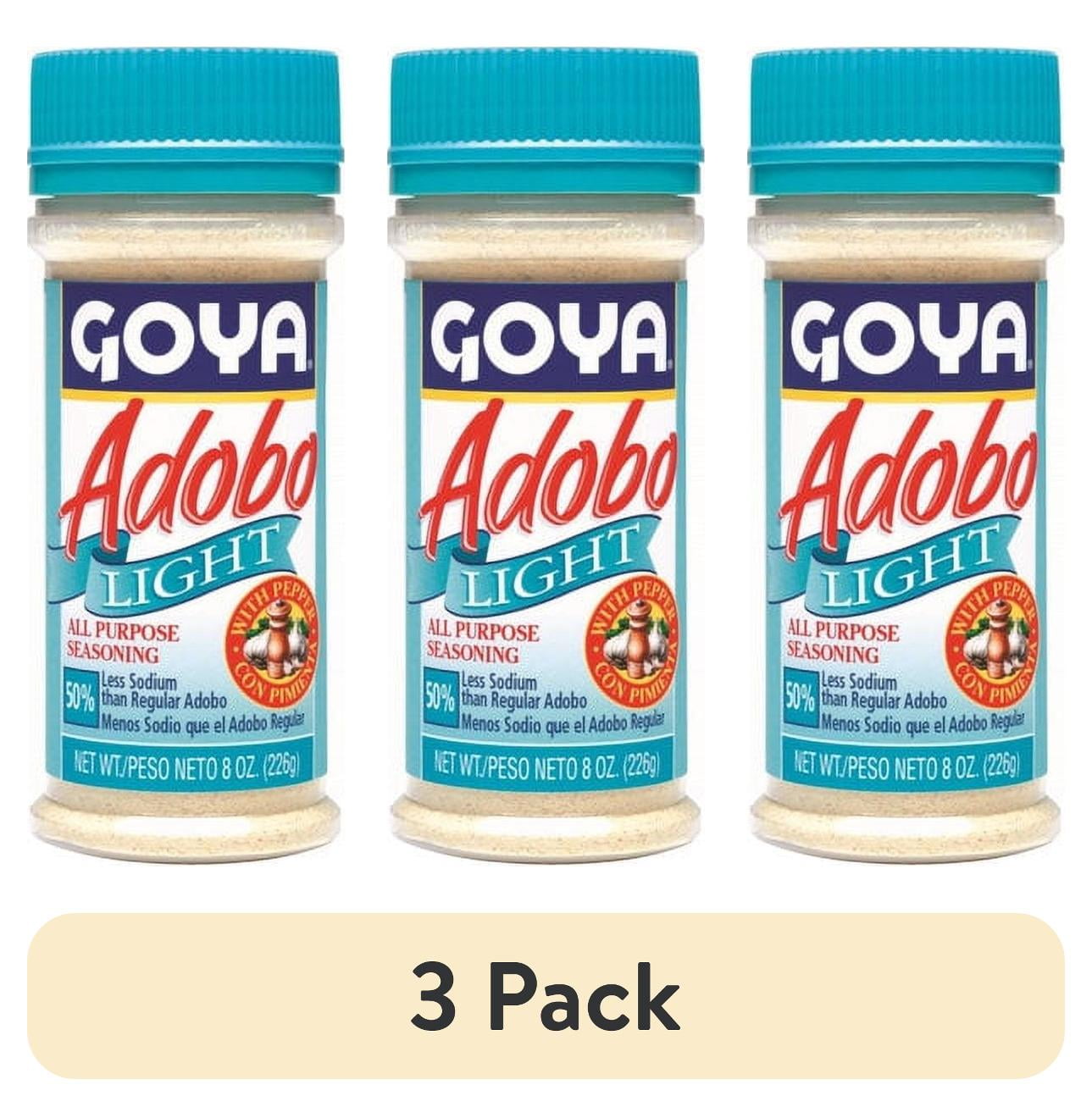 (3 pack) GOYA Adobo Light All Purpose Seasoning with Pepper 8 oz ...