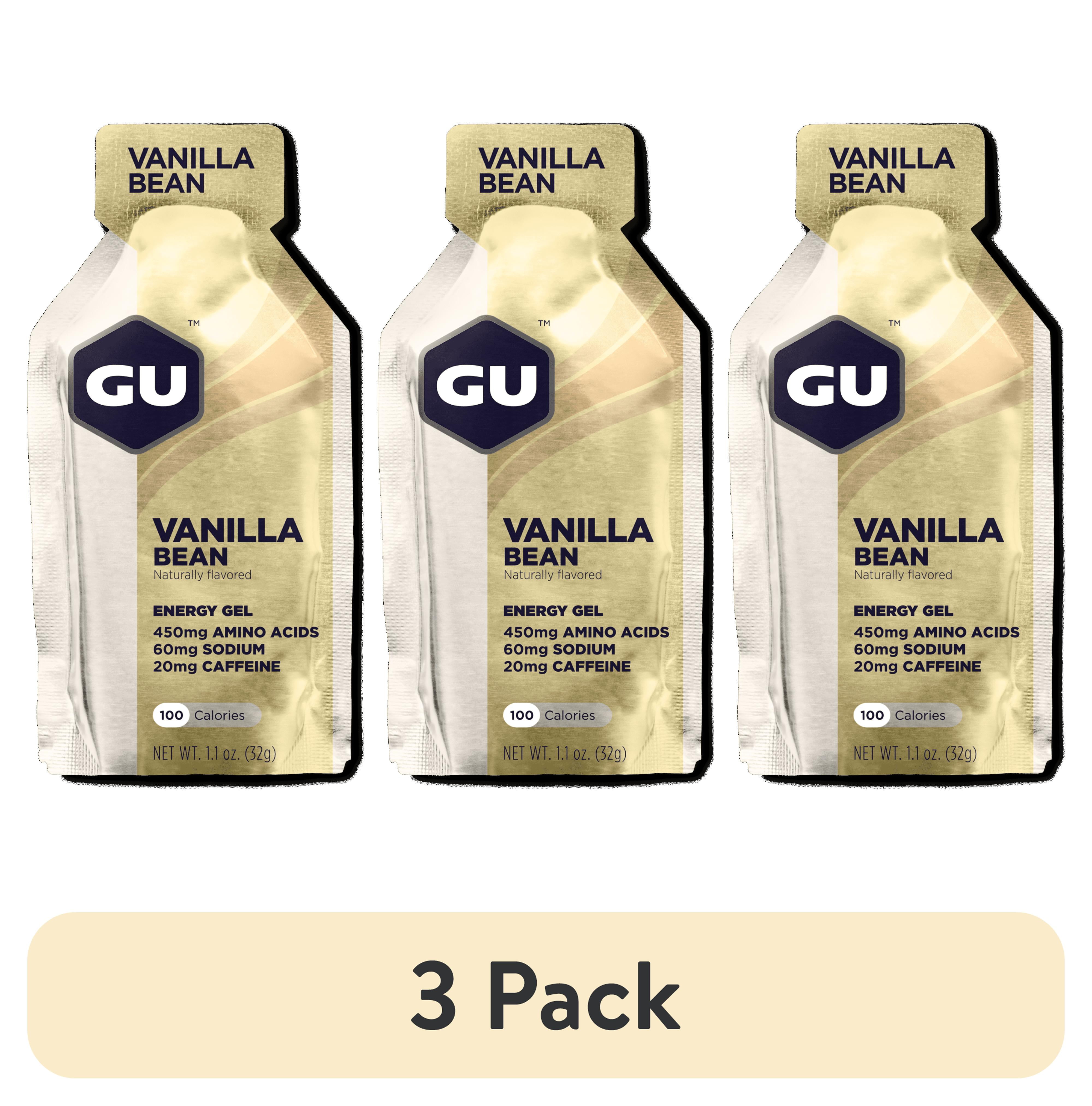(3 pack) GU Energy Gel, Energy Booster Running Gel, Vanilla Bean, 1.1 ...