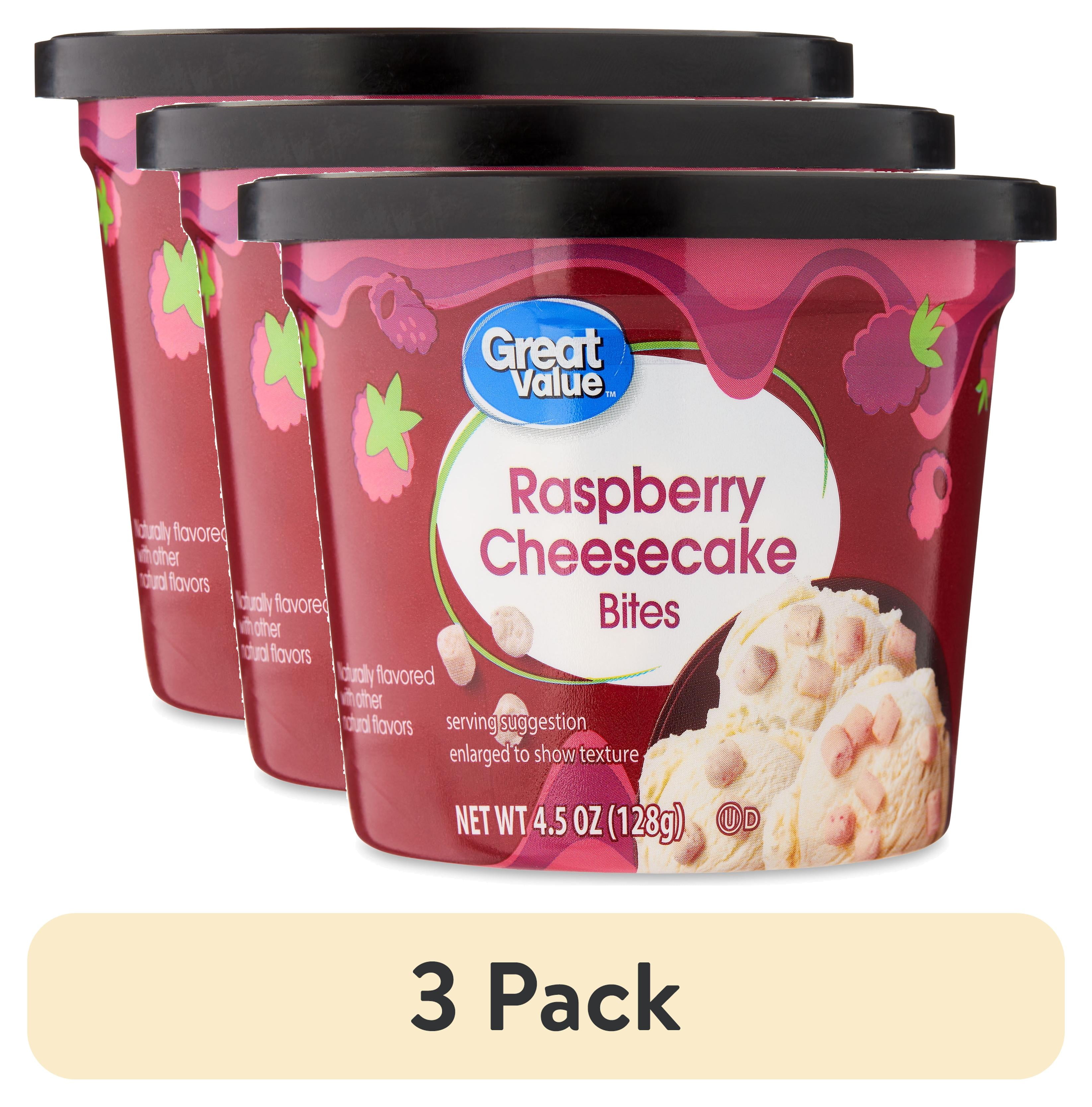 (3 pack) Great Value Raspberry Cheesecake Bites, 4.5 oz - Walmart.com