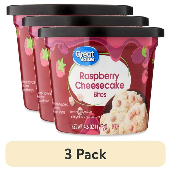 (3 pack) Great Value Raspberry Cheesecake Bites, 4.5 oz - Walmart.com
