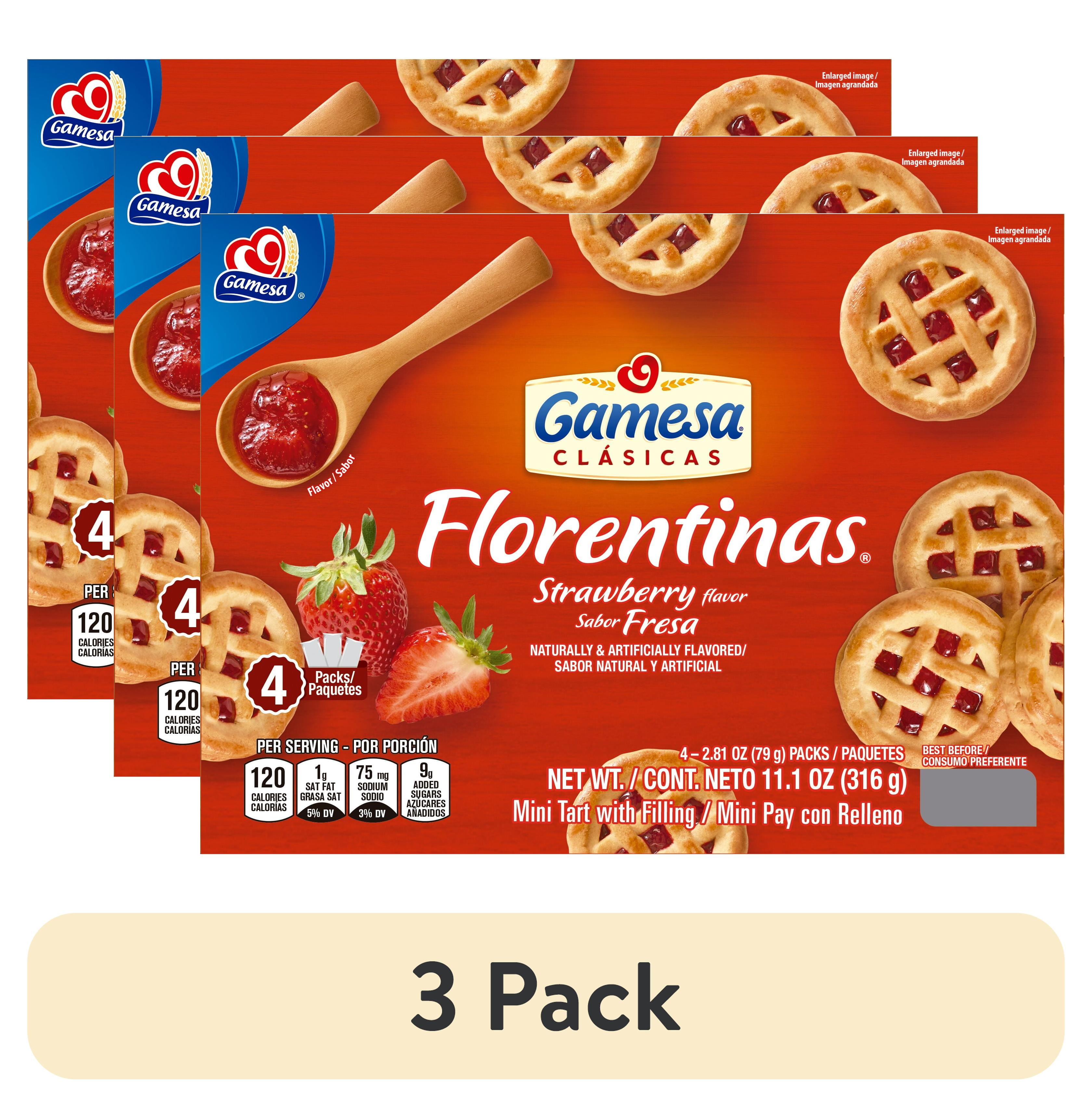 (3 pack) Gamesa Florentinas Mini Tart Strawberry Naturally and ...