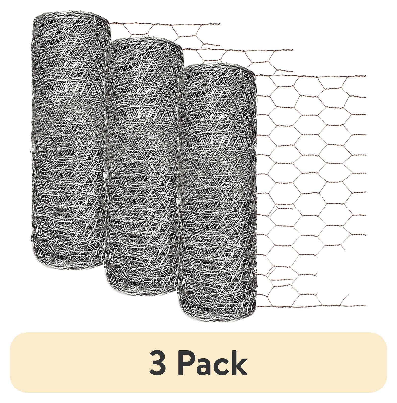 (3 pack) Garden Craft 12in H x 10 ft L Galvanized Steel Chicken Wire ...