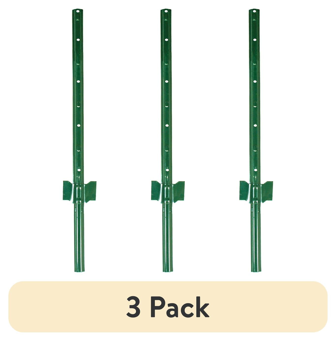 (3 pack) Garden Craft 3ft H Green Powder Coated Steel U-Post For Fence ...