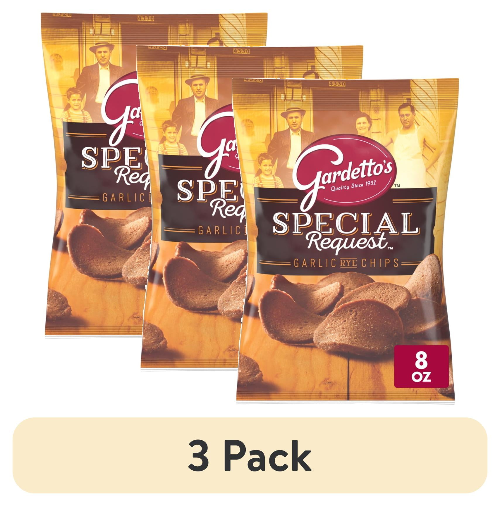 (3 pack) Gardetto's Special Request Garlic Rye Chips, Snack Bag, 8 oz ...