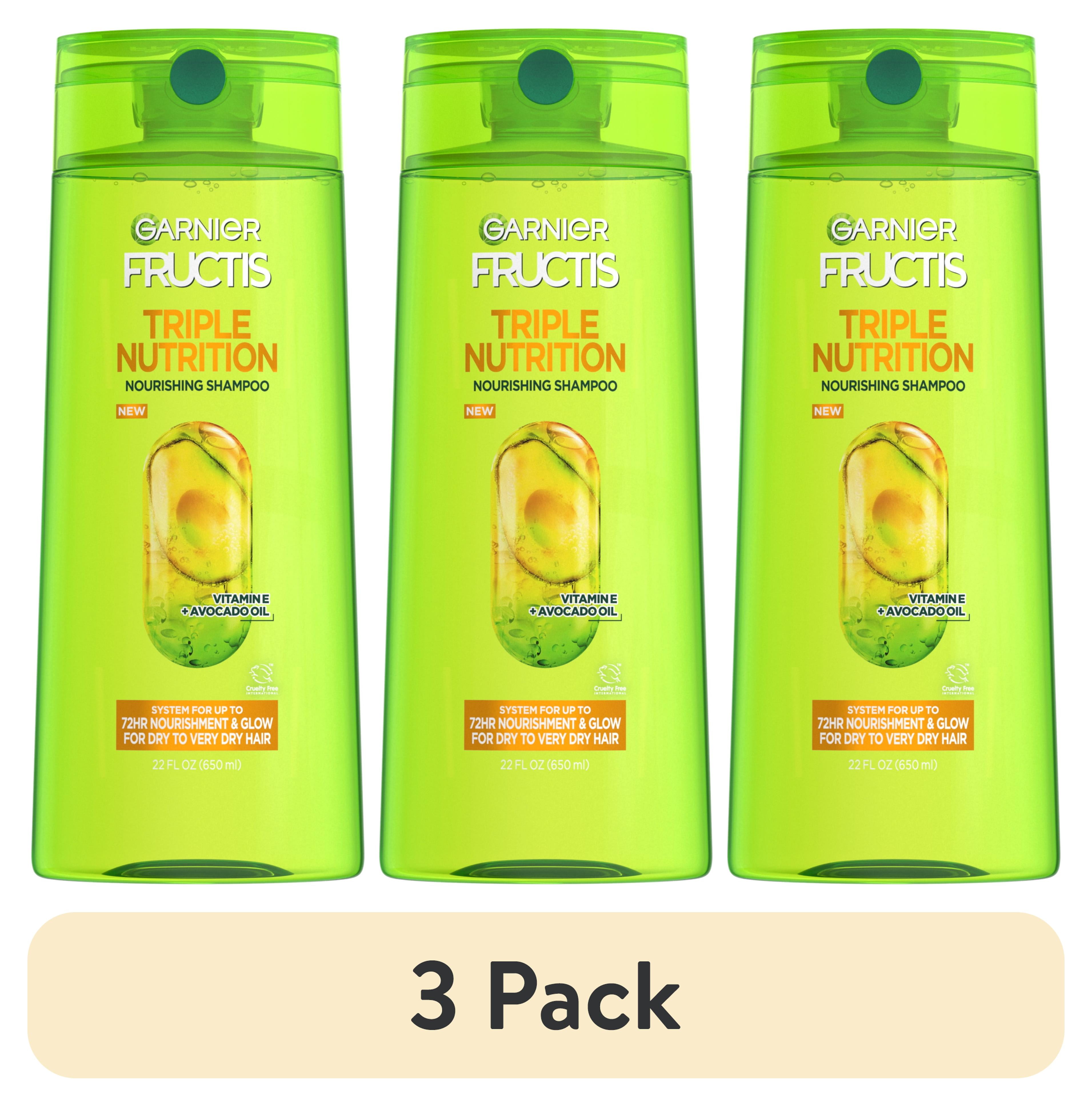 (3 pack) Garnier Fructis Adult Dry Triple Nutrition Nourishing Shampoo ...