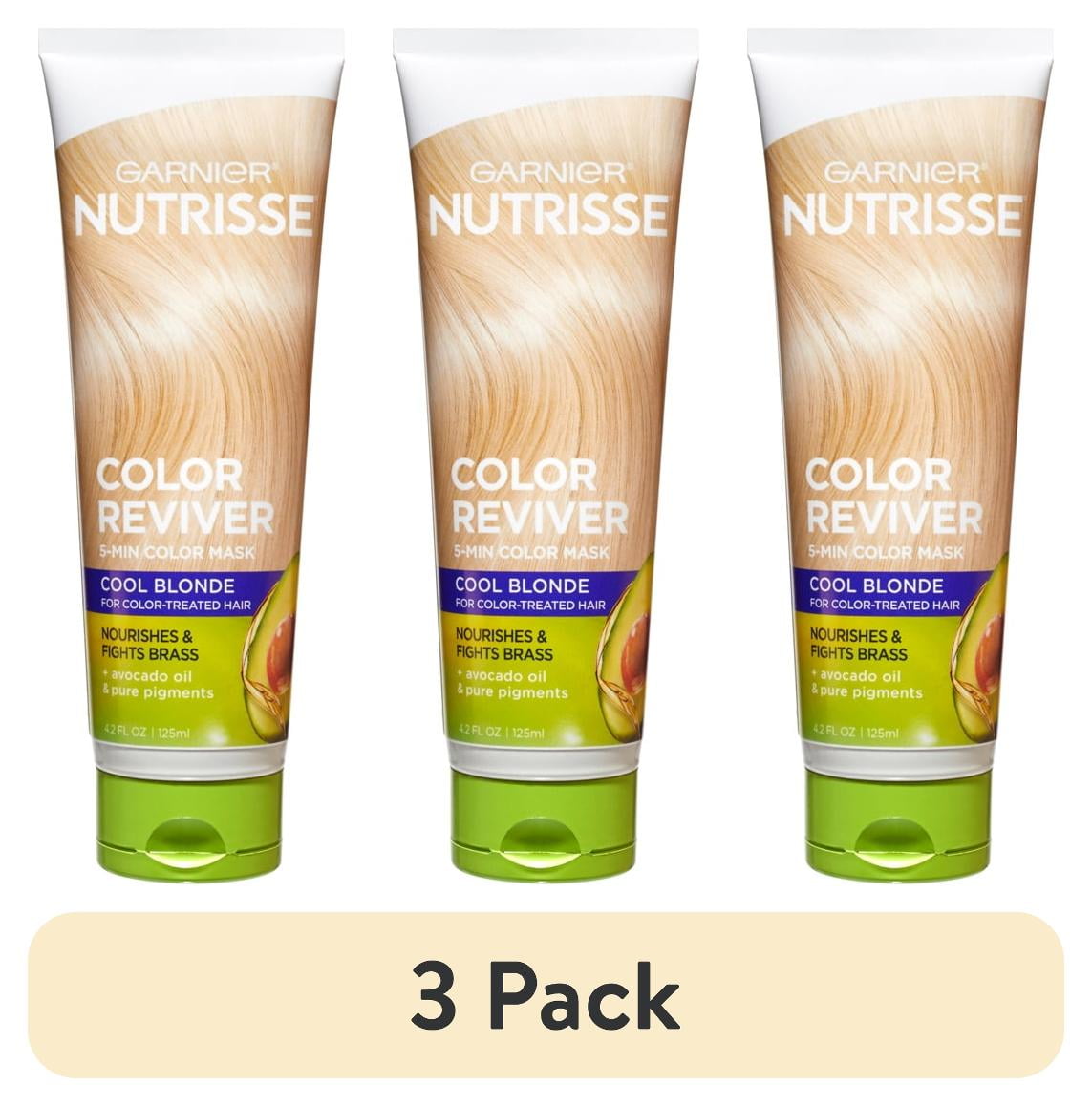 (3 pack) Garnier Nutrisse Color Reviver 5 Min Color Mask, Cool Blonde ...