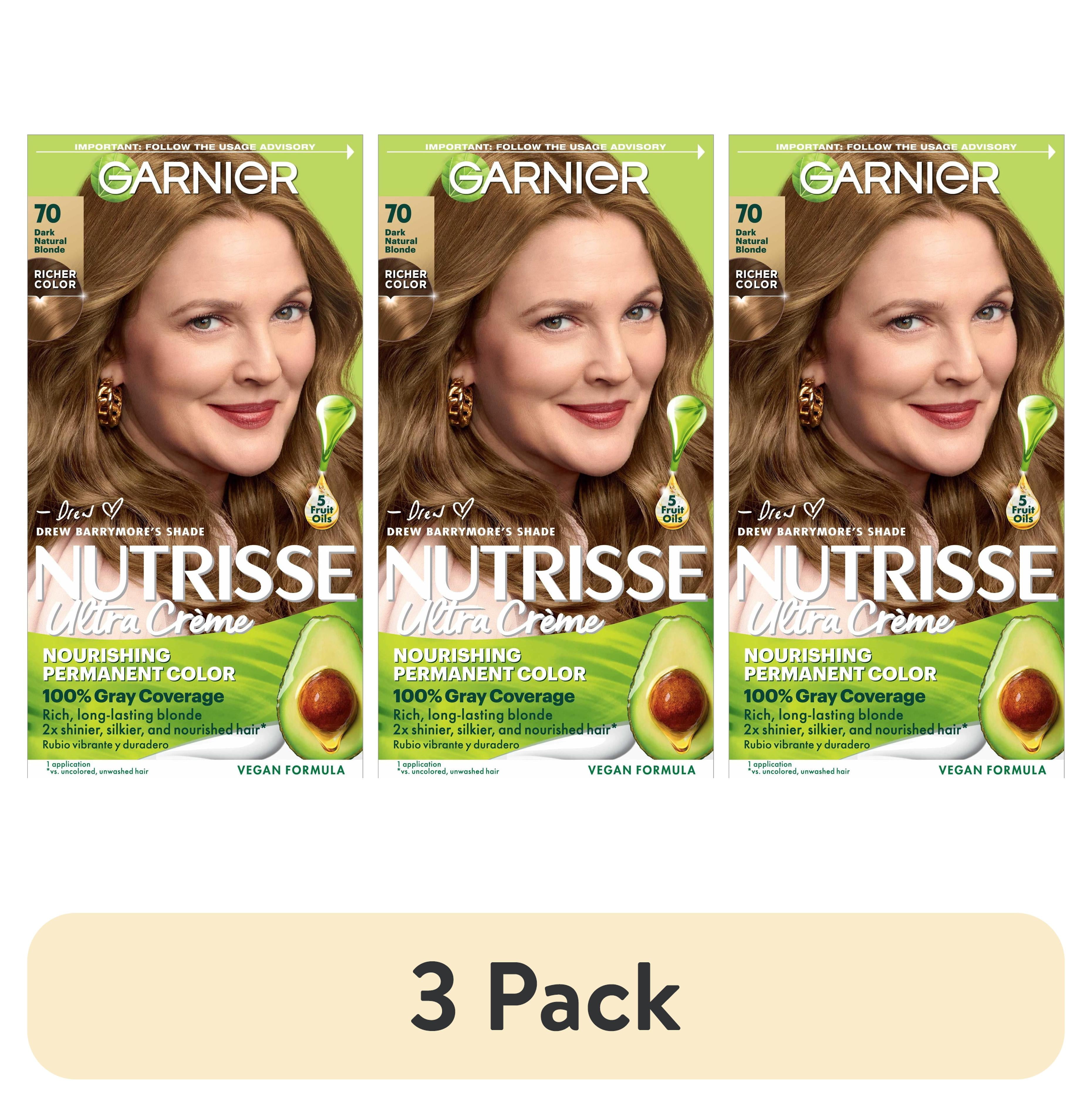 (3 pack) Garnier Nutrisse Nourishing Hair Color Creme, 070 Dark Natural ...