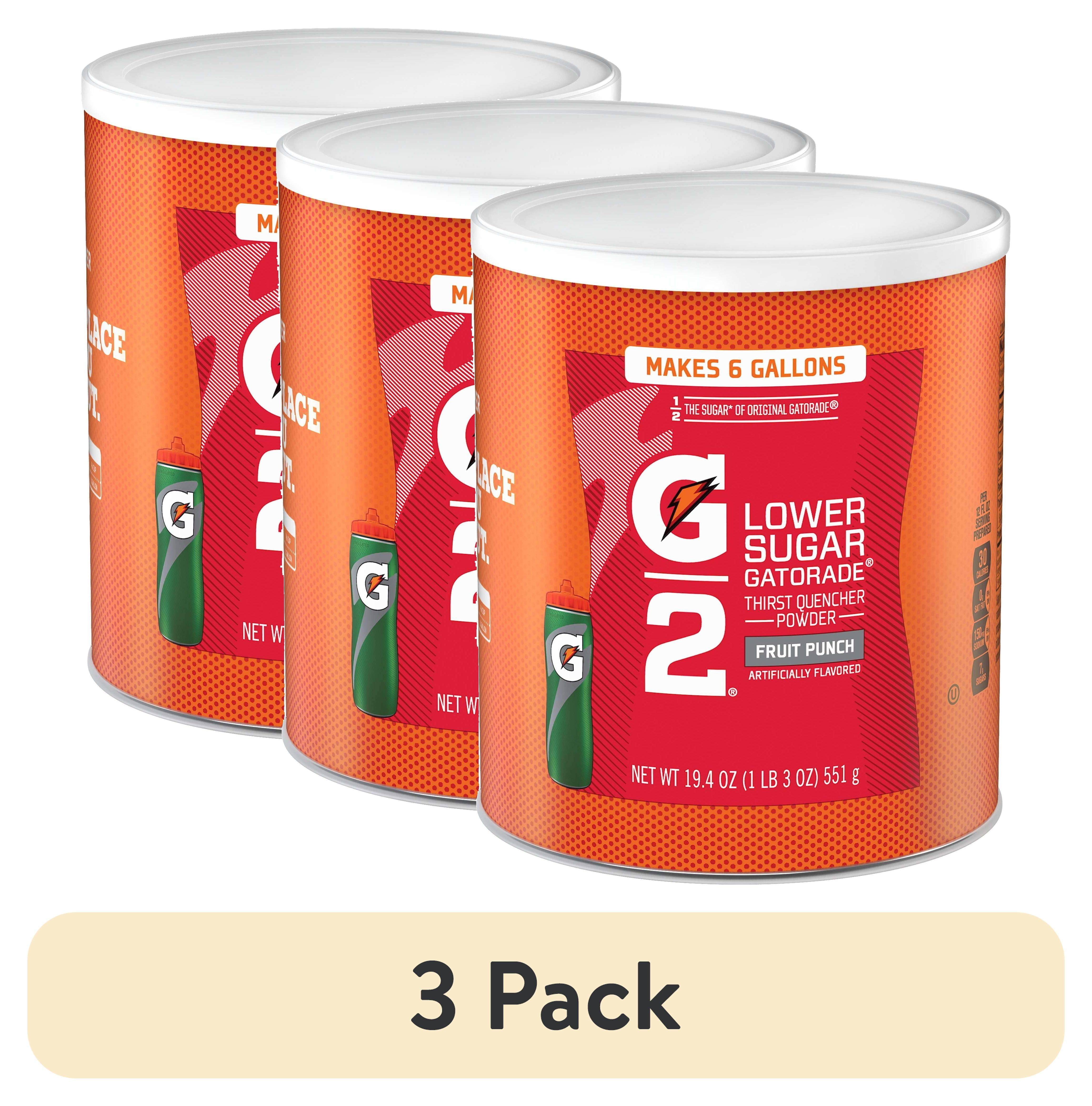 (3 pack) Gatorade G2 Low Sugar Fruit Punch Sports Drink Mix Powder, 19. ...