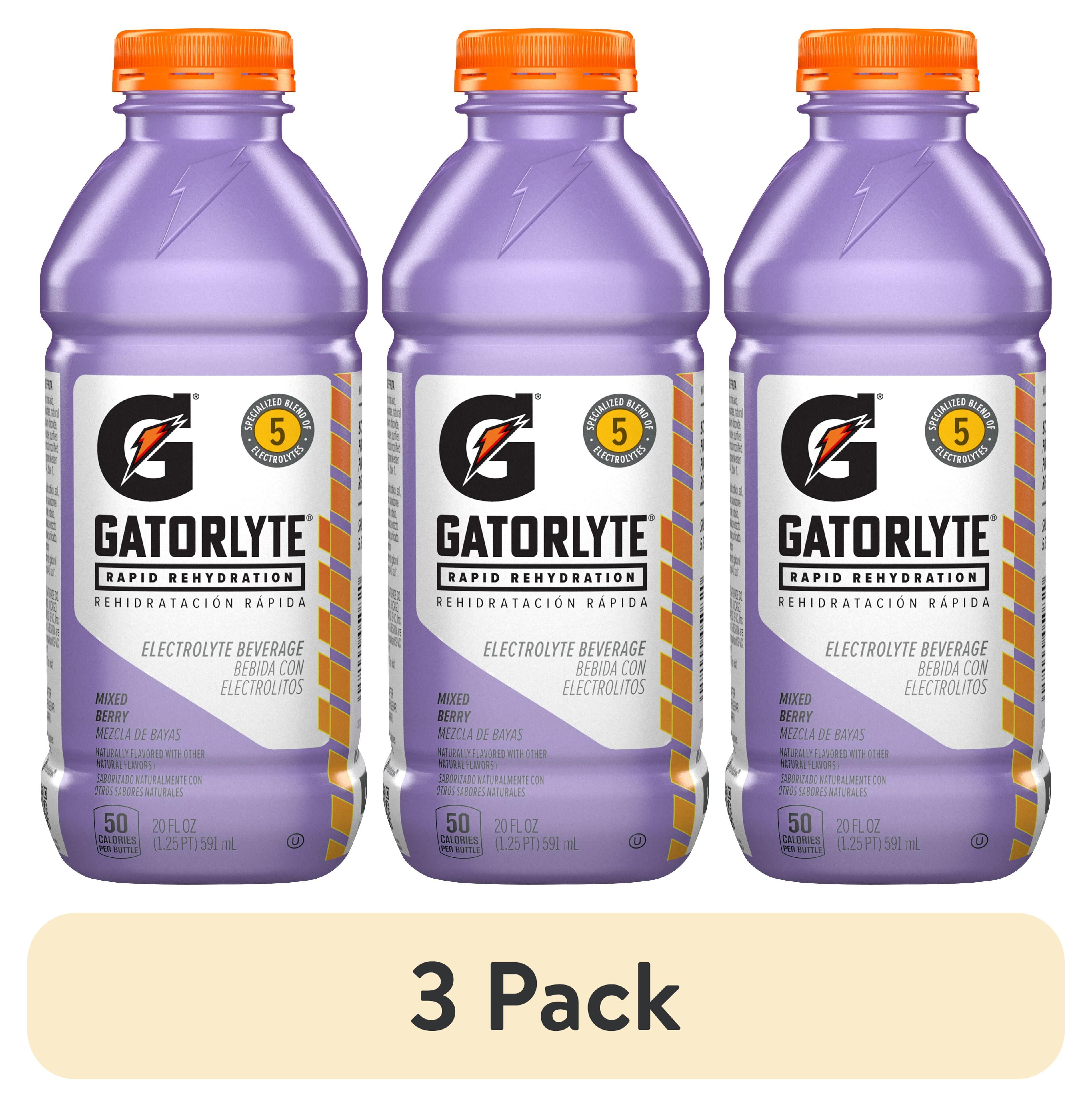 (3 pack) Gatorade Gatorlyte Mixed Berry Electrolyte Sports Drink, 20 fl ...