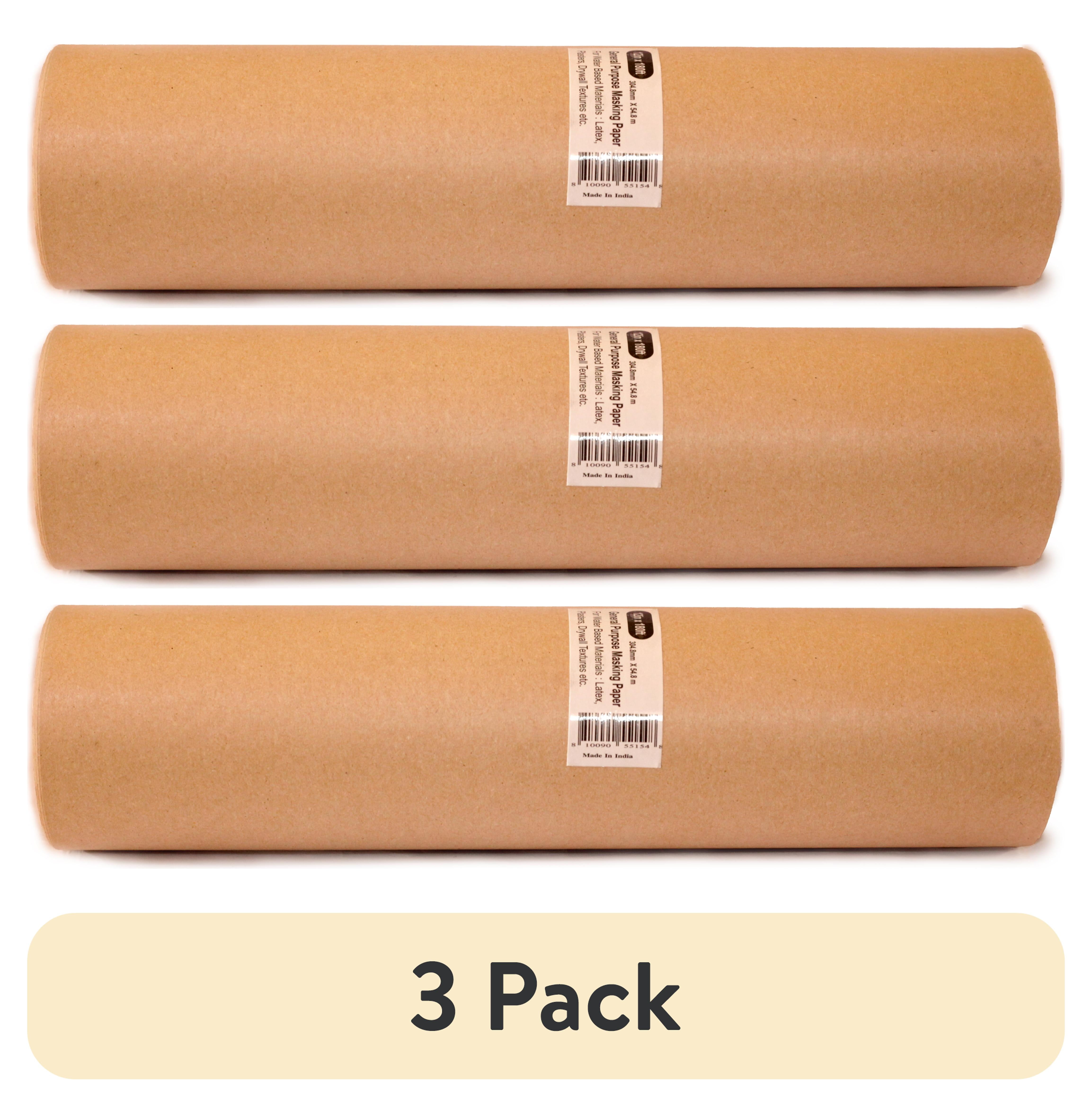 (3 pack) Aldhurst General Purpose Masking Paper, Brown, 12" x 180 ...