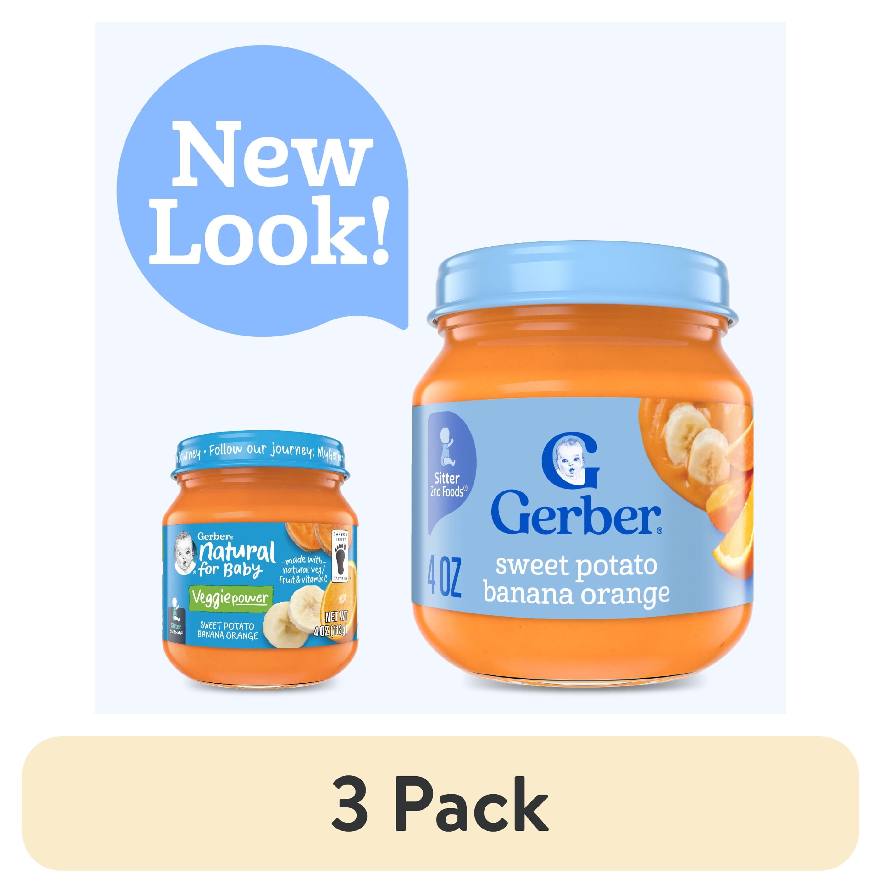 (3 pack) Gerber 2nd Foods Natural for Baby Baby Food, Sweet Potato ...