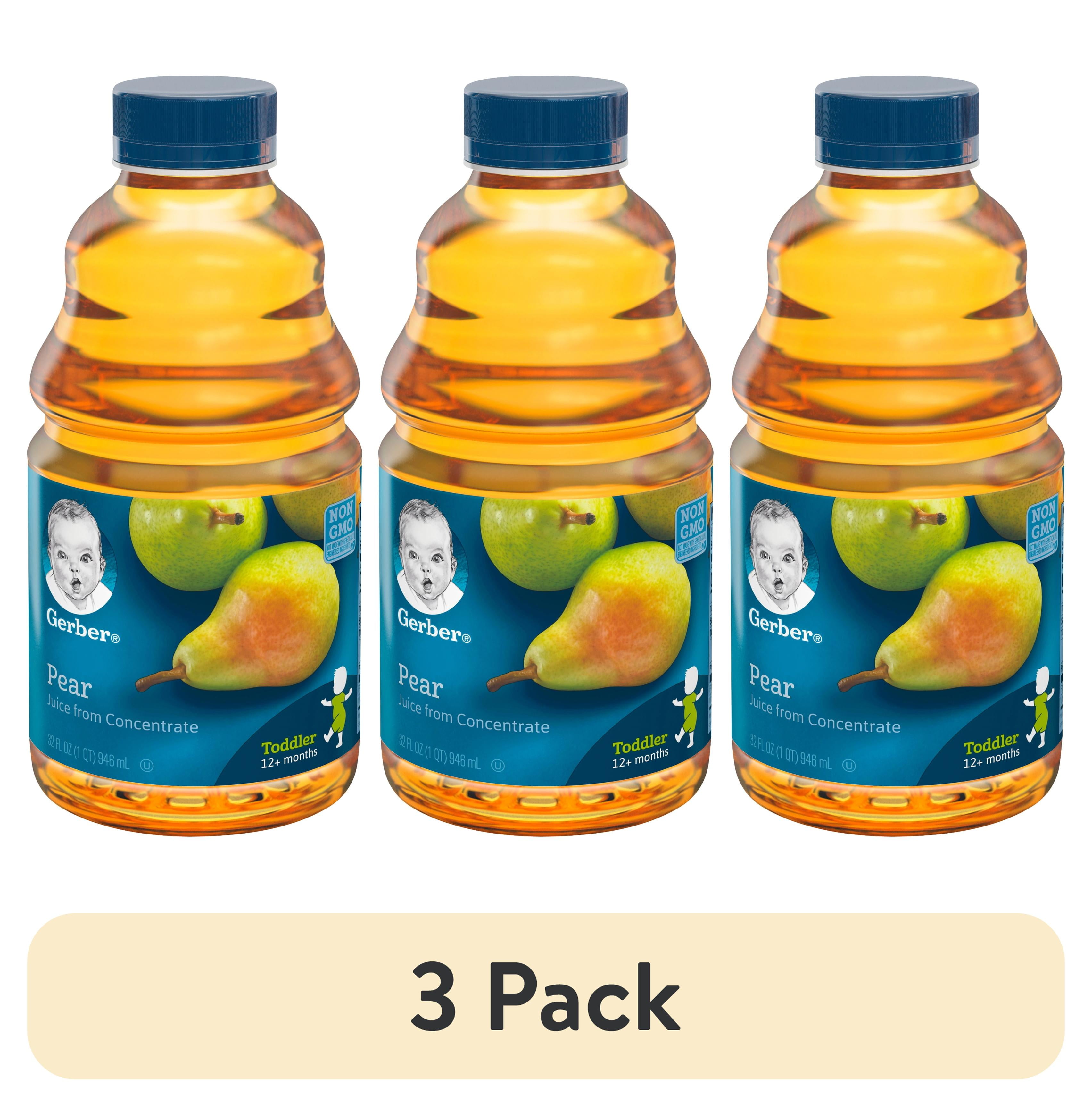 (3 pack) Gerber Pear Juice, 32 fl oz Bottle - Walmart.com